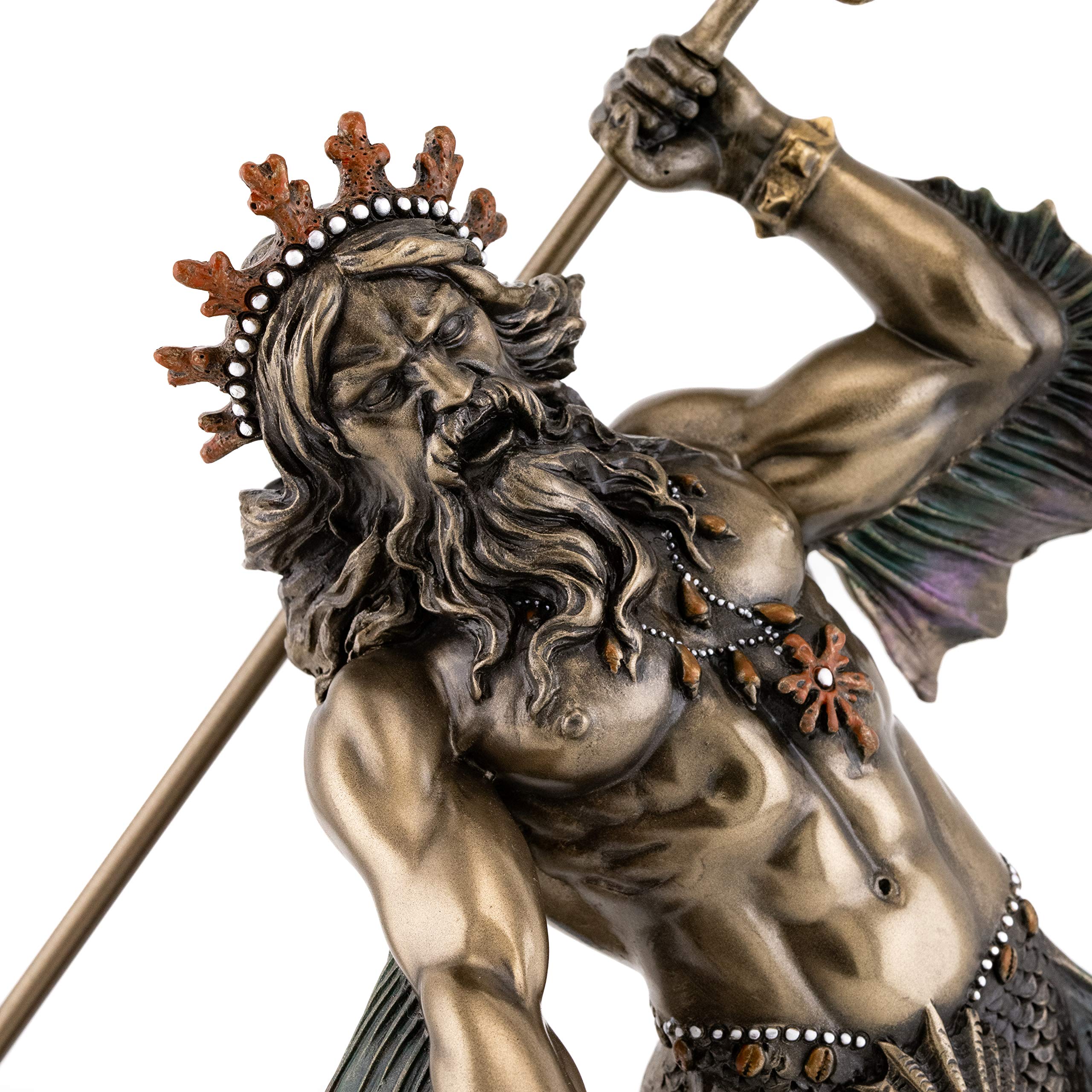Top Collection Poseidon Holding Trident Statue- Greek God of the Sea ...