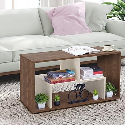ABOUT SPACE Coffee Table with Storage - Space Saving Tipoy for Living ...