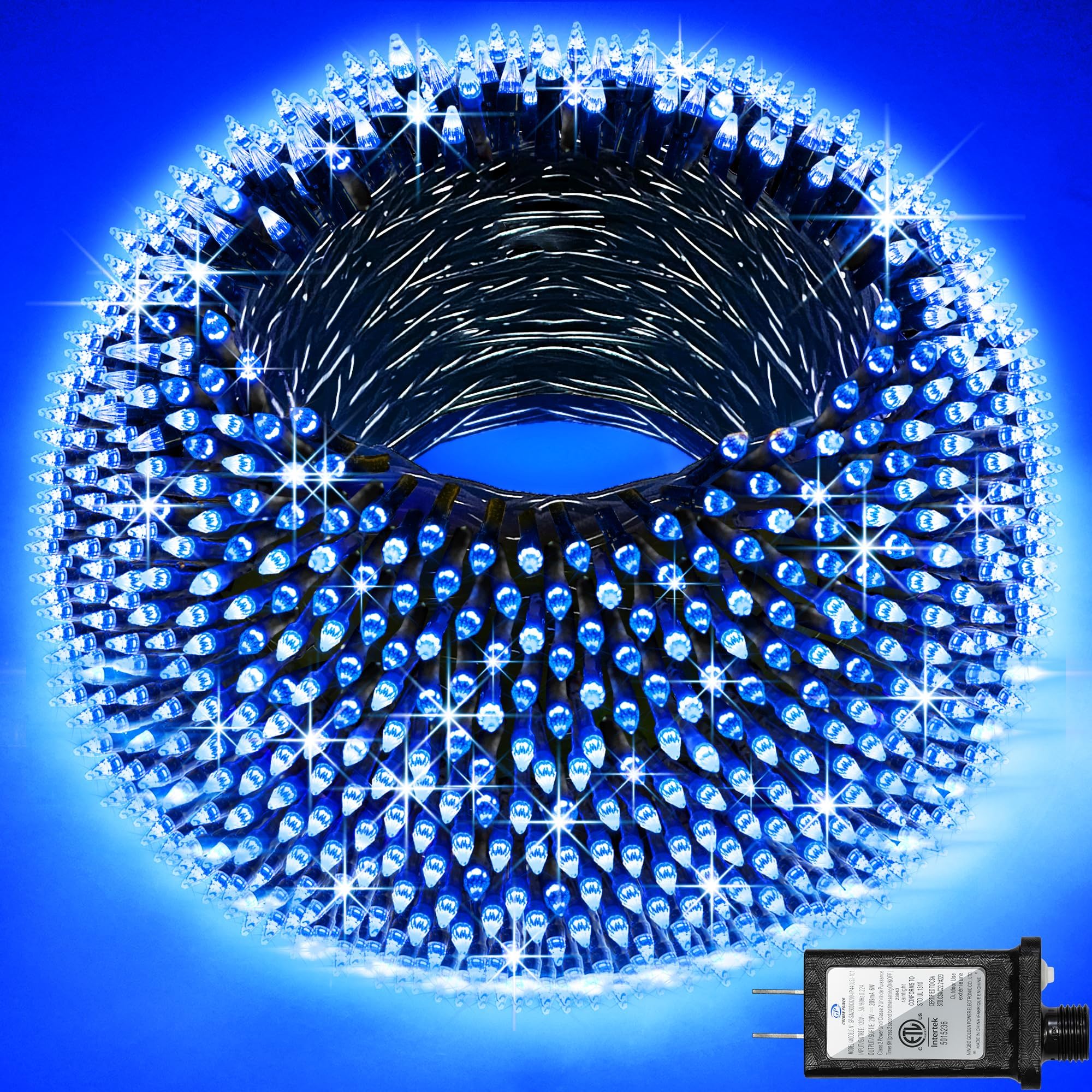 1500 LED 492ft Outdoor Christmas Lights Decorations, Green Wire LED ...