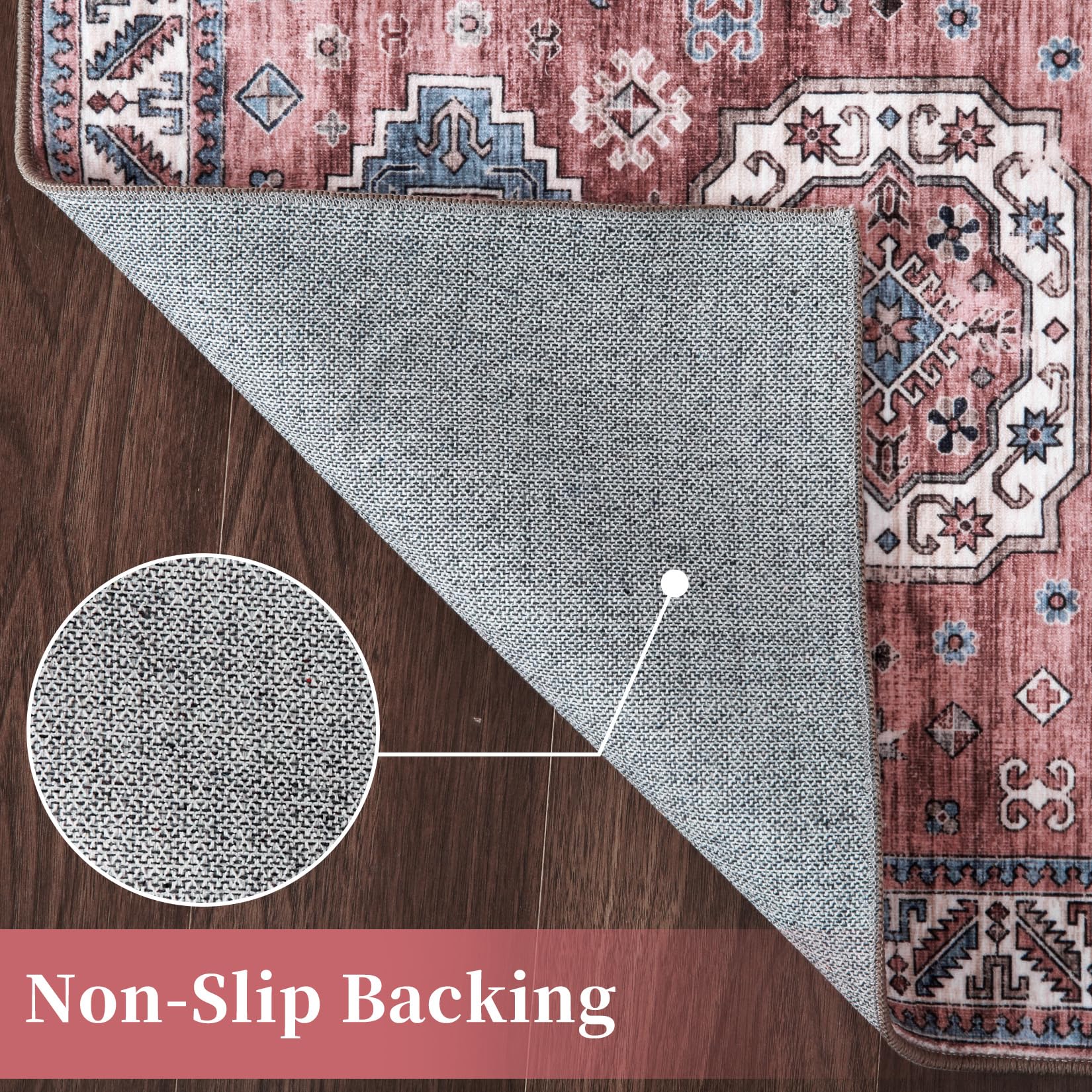 8x10 Rug for Living Room Vintage Rug Indoor Distressed Carpet Boho Rug ...