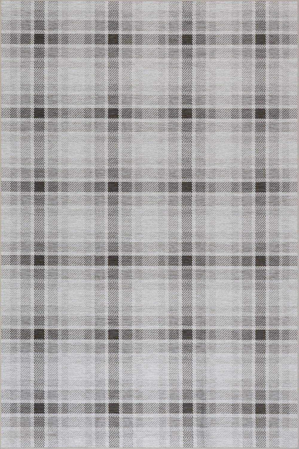 Amazon.com: Dash & Albert Andri Plaid Black Machine Washable Rug, 5 X 8 ...