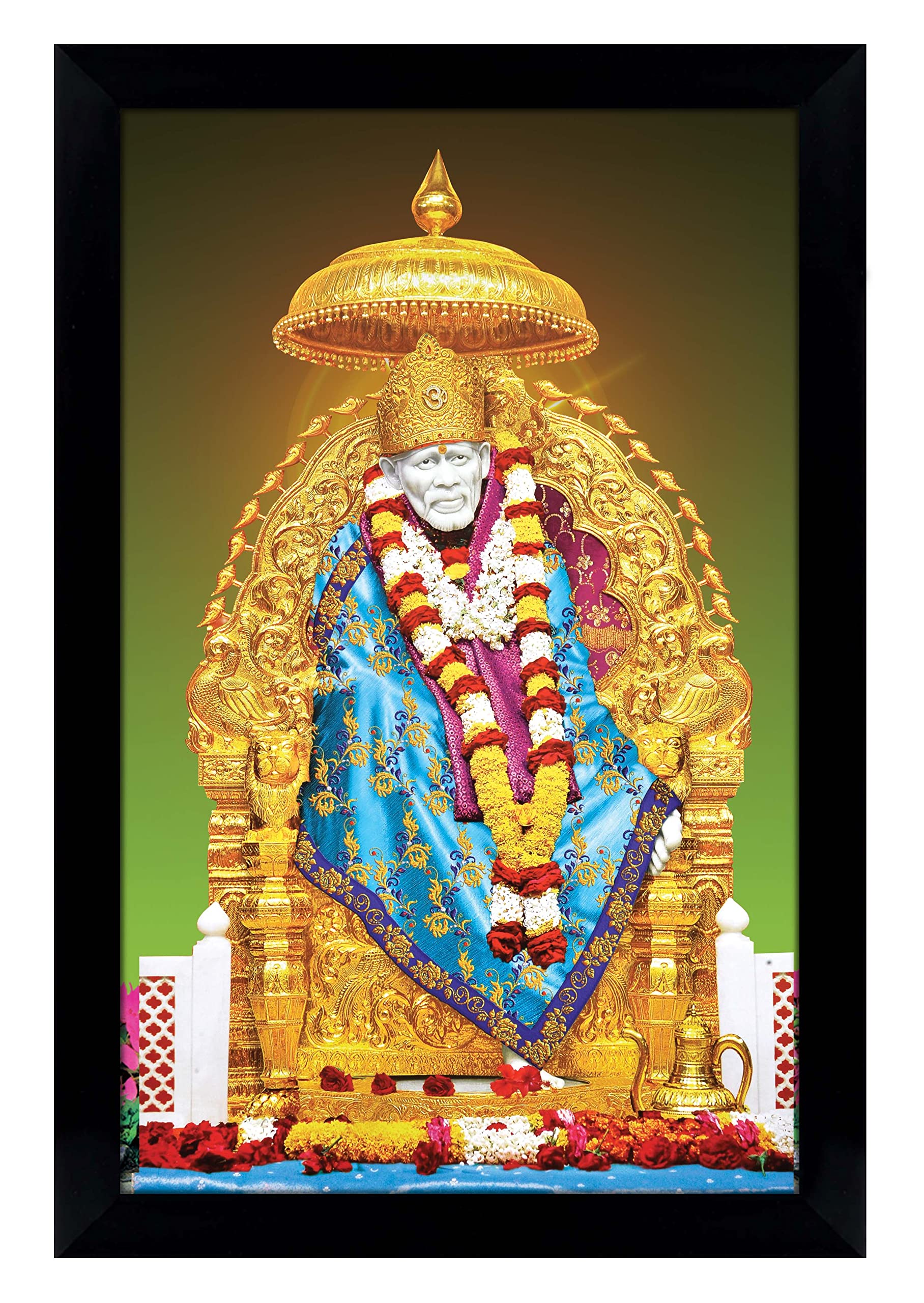 Buy IBA Indianbeautifulart Elegant And Religious God Photo Frame Sai ...