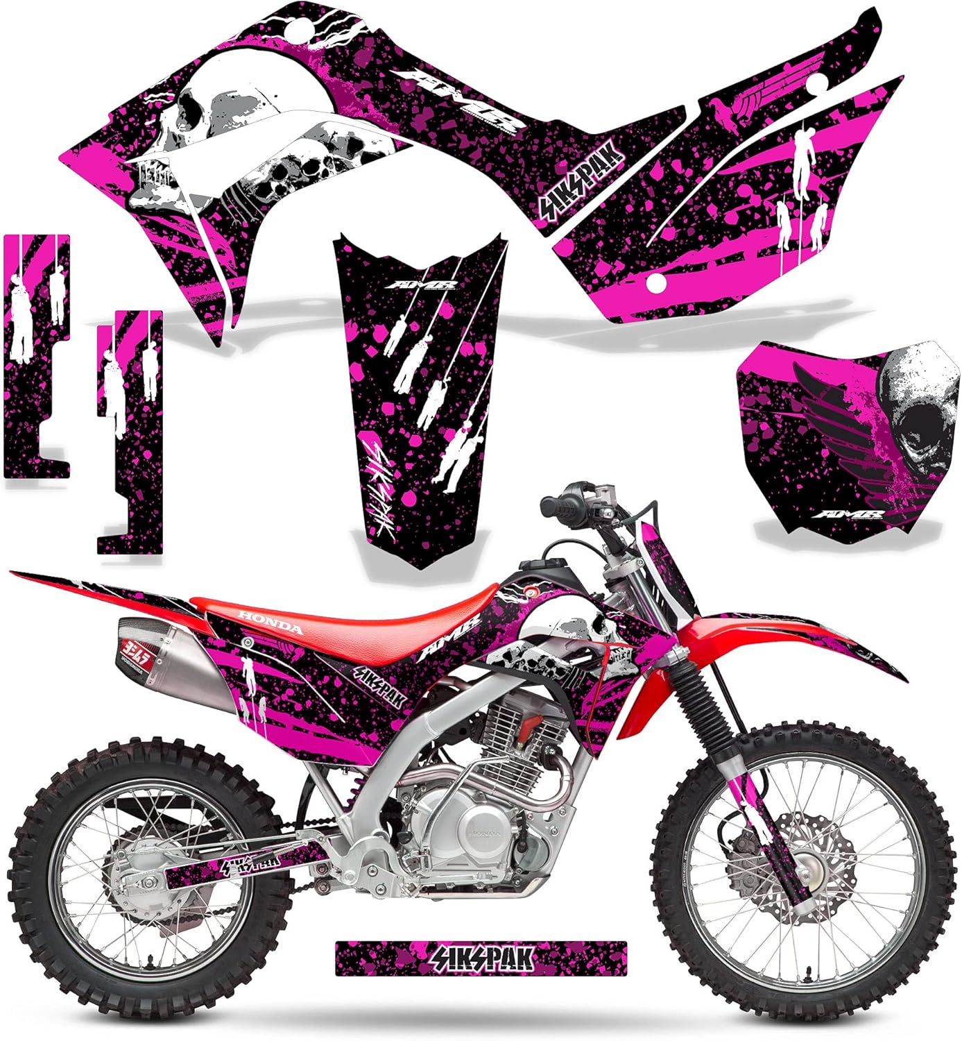 Amazon.com: Savage Kits MX Dirt Bike Graphics kit Sticker Decal ...