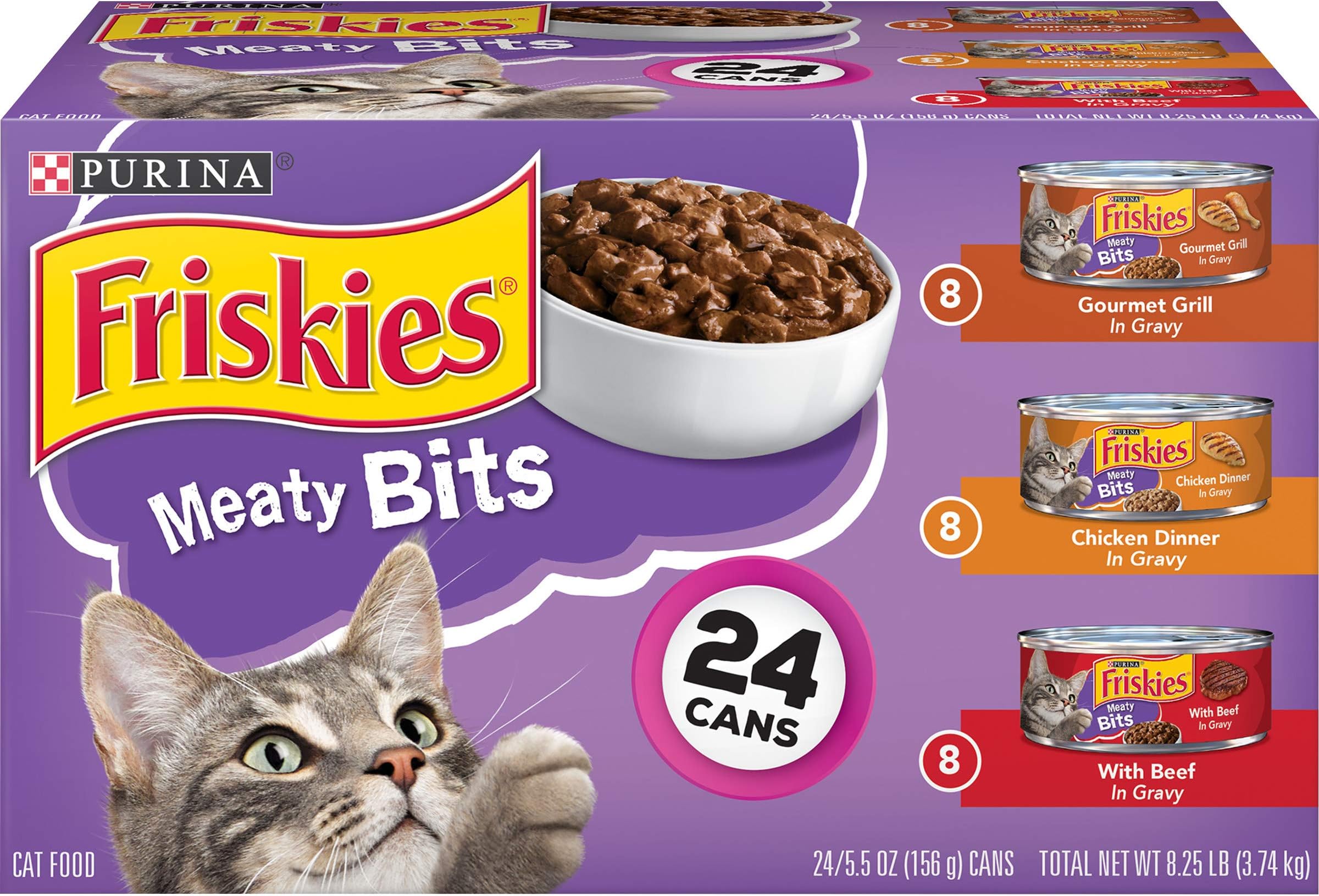 Amazon.com: Friskies Meaty Bits With Beef In Gravy, 5.5 Oz