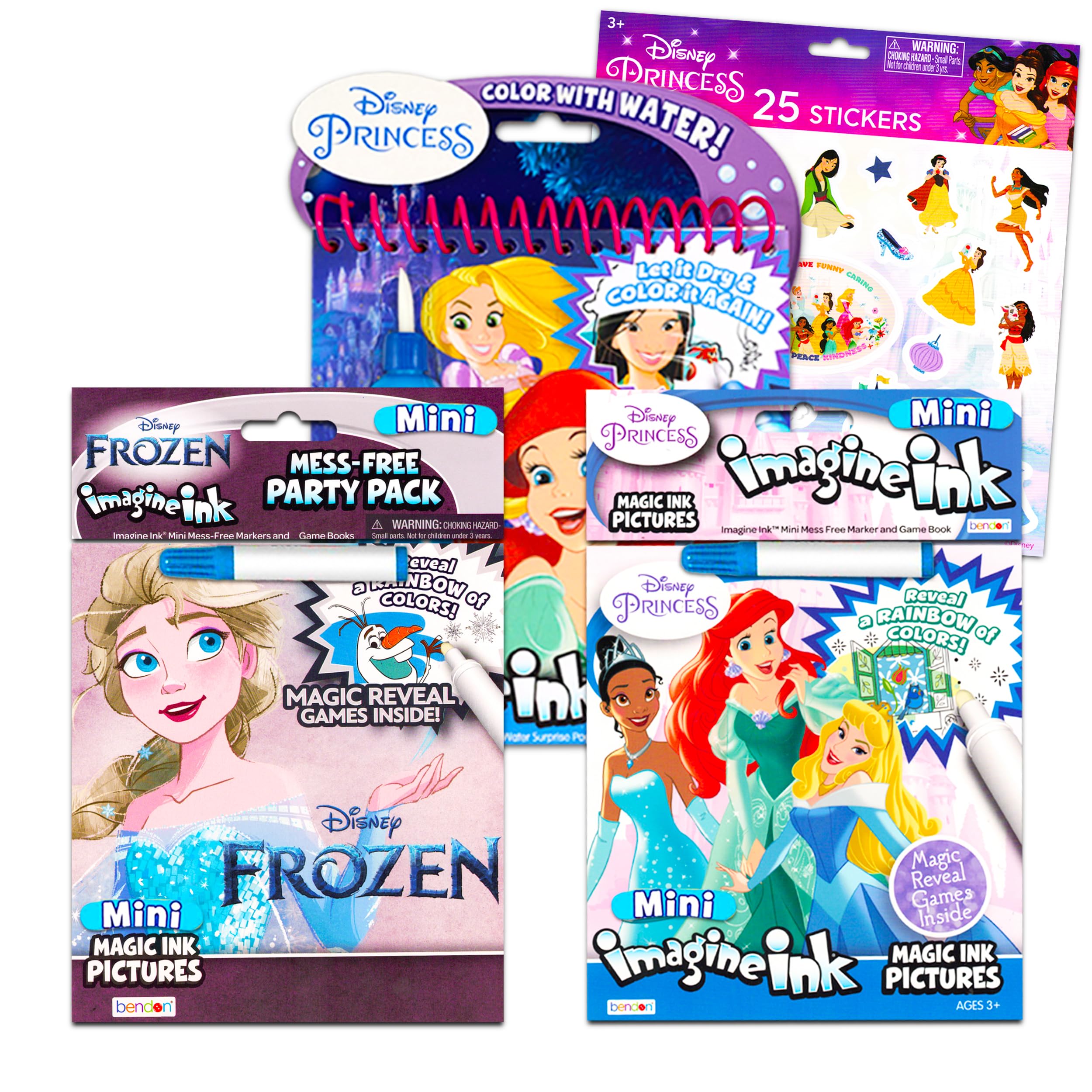 Amazon.com: Disney Princess Activity Book Set ~ 3 Piece Disney Princess ...