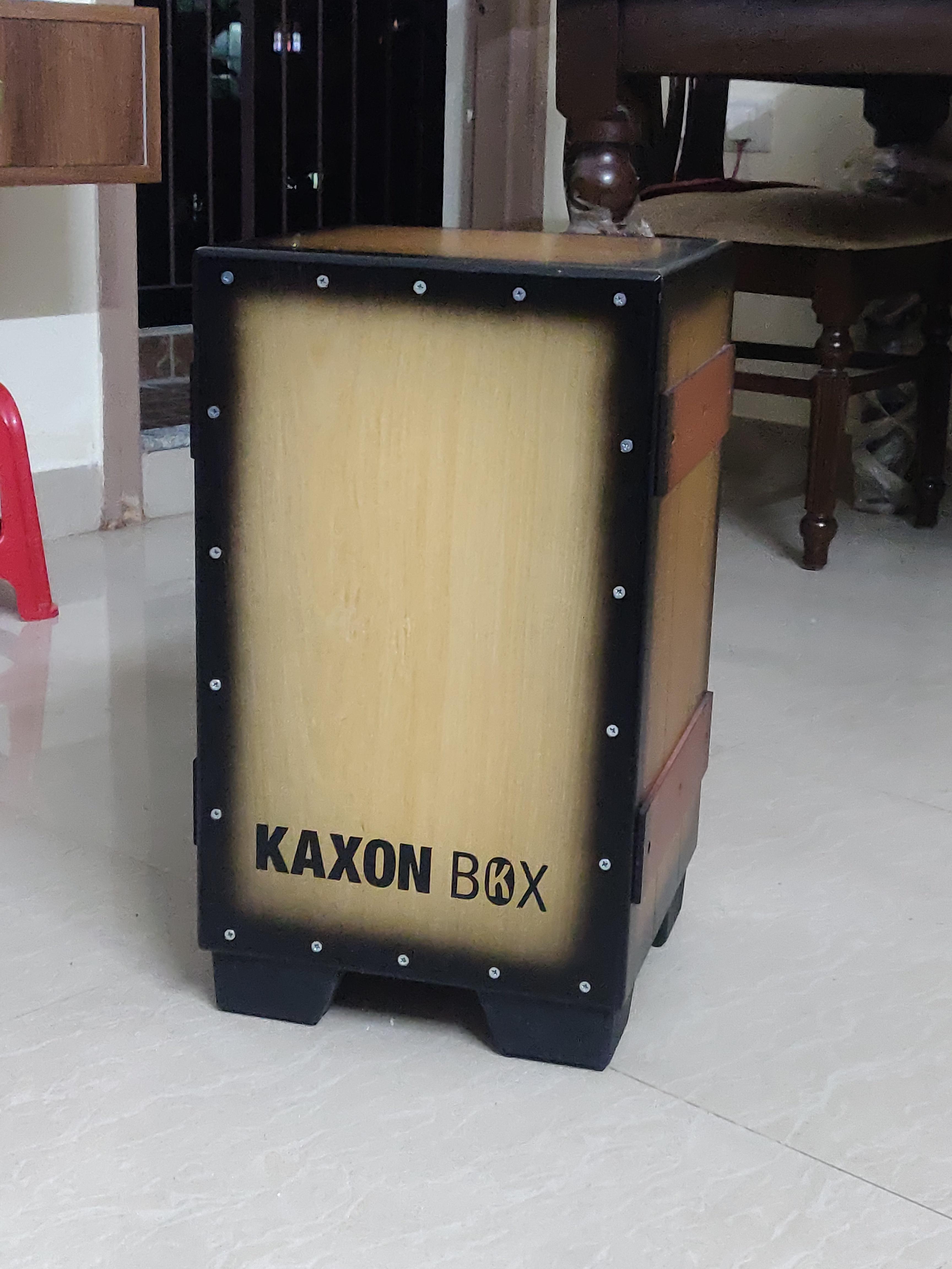 KAXON BOX Solid Siam Oak Cajon with Deep Bass Tones, 3 Snare Wires for ...