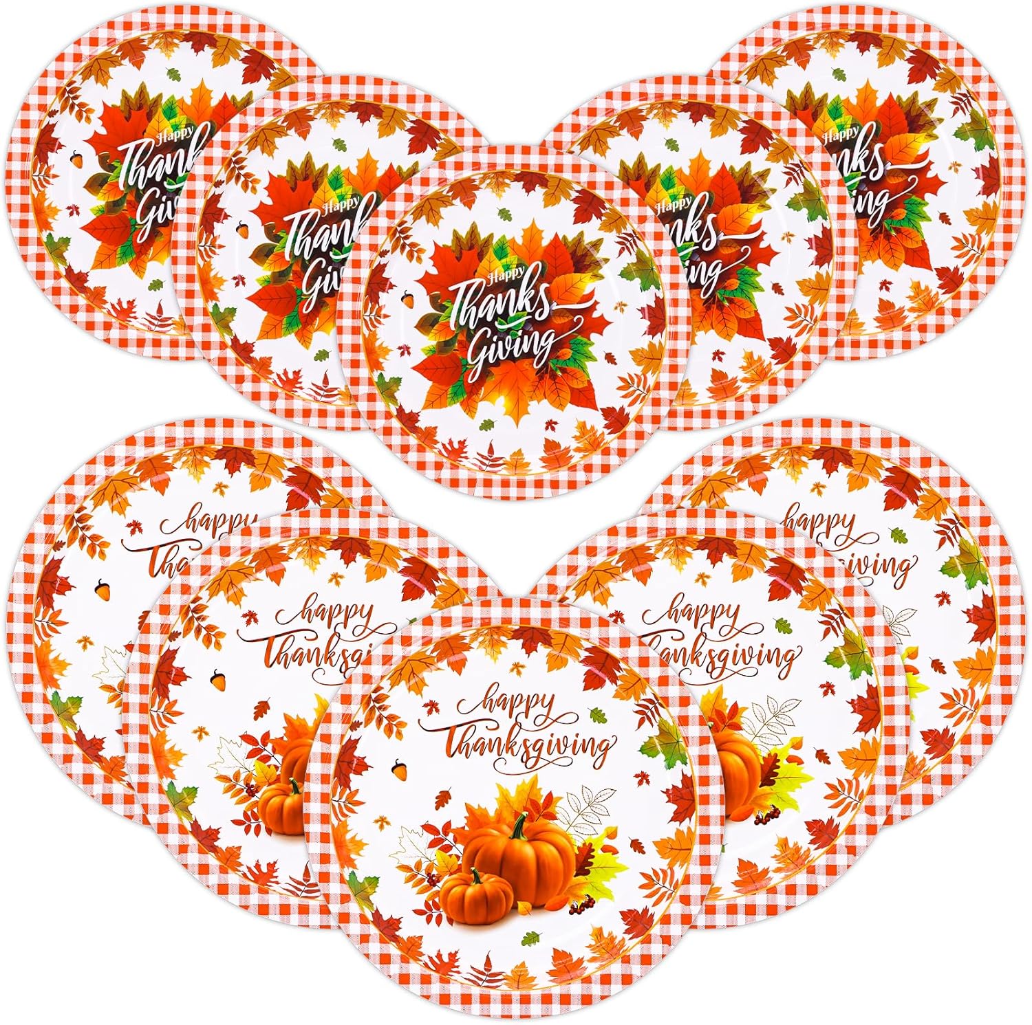 Amazon BFUN Thanksgiving Plates Fall Party Plates Set 100pcs amazon-bfun-thanksgiving-plates-fall-party-plates-set-100pcs