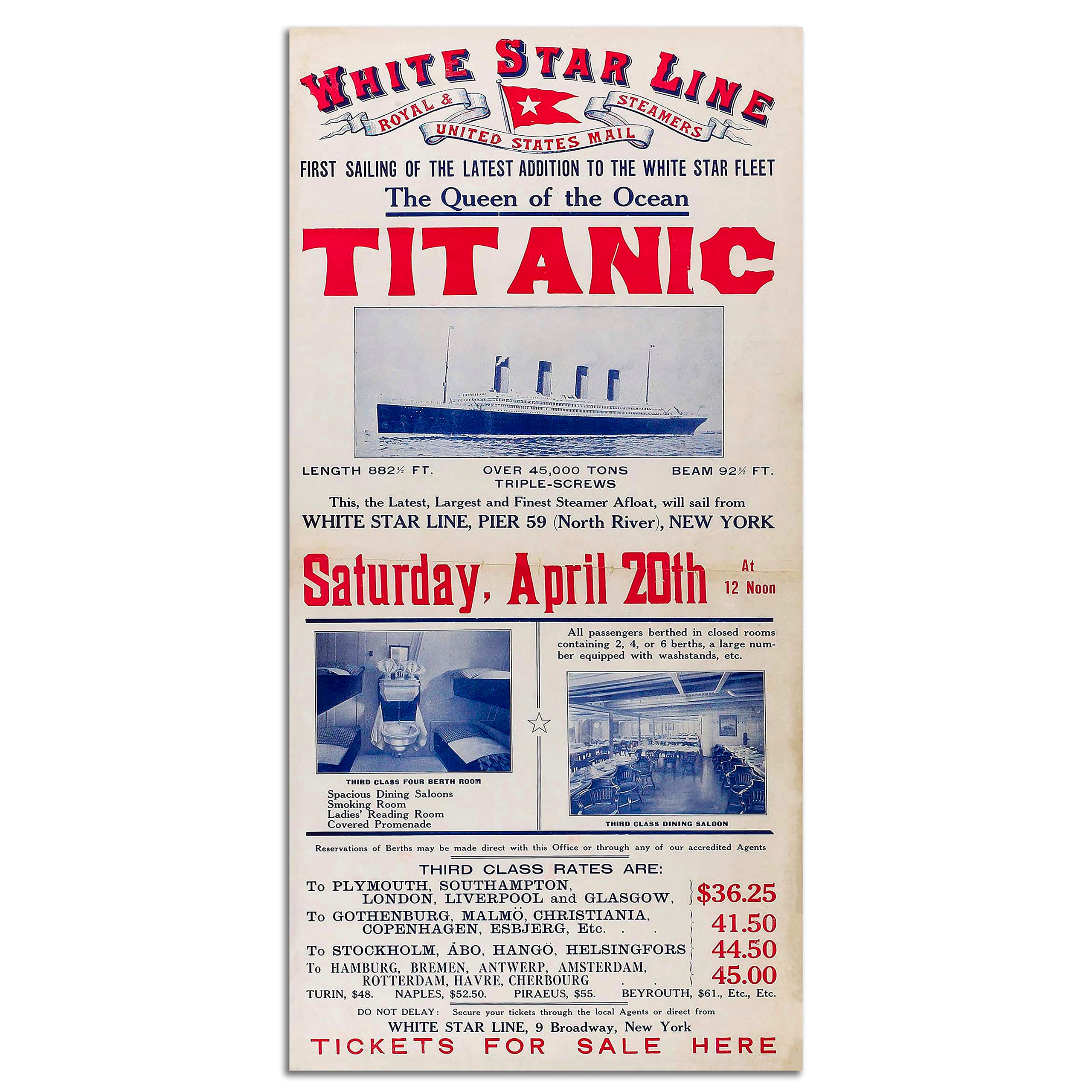 White Star Line Titanic Titanic, Titanic Poster, Titanic, 58% OFF