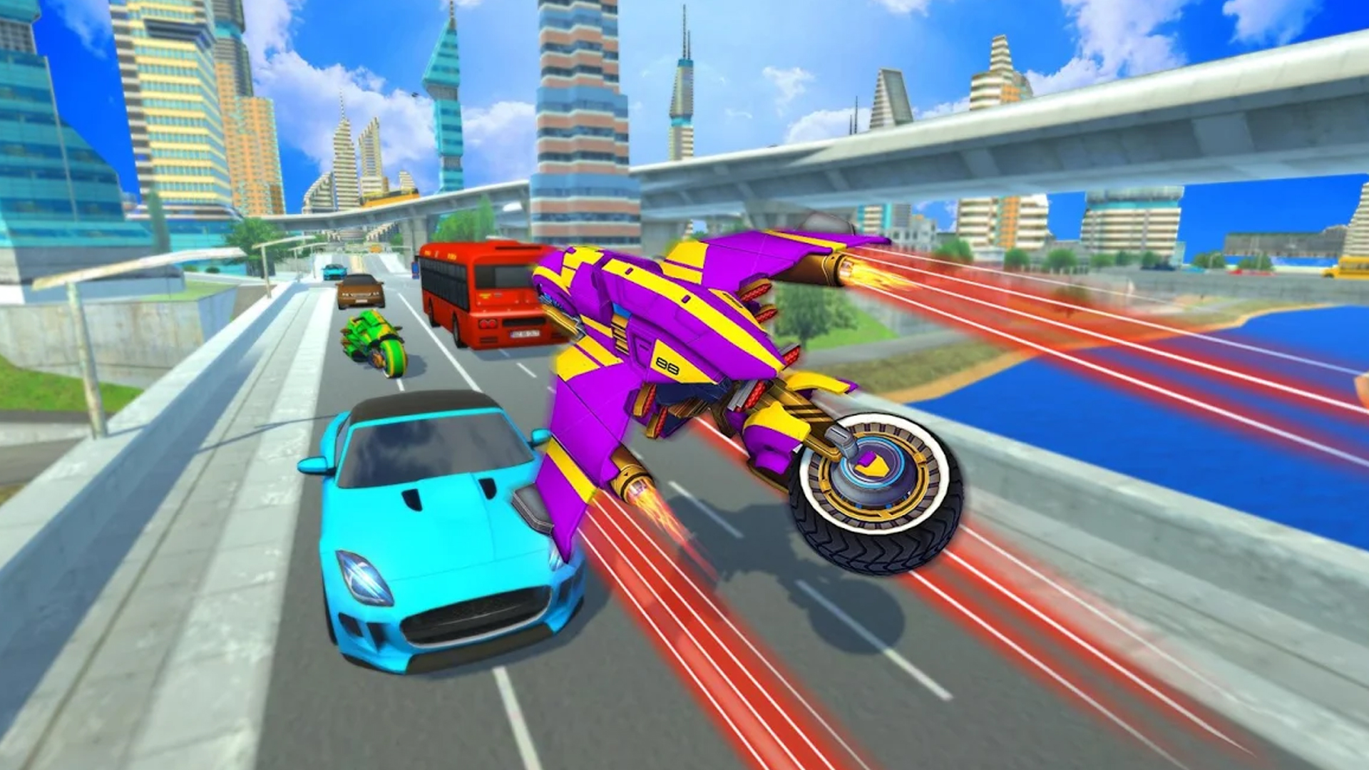 Flying Bike Games - Robot Motorcycle Stunt Rider - App on Amazon Appstore