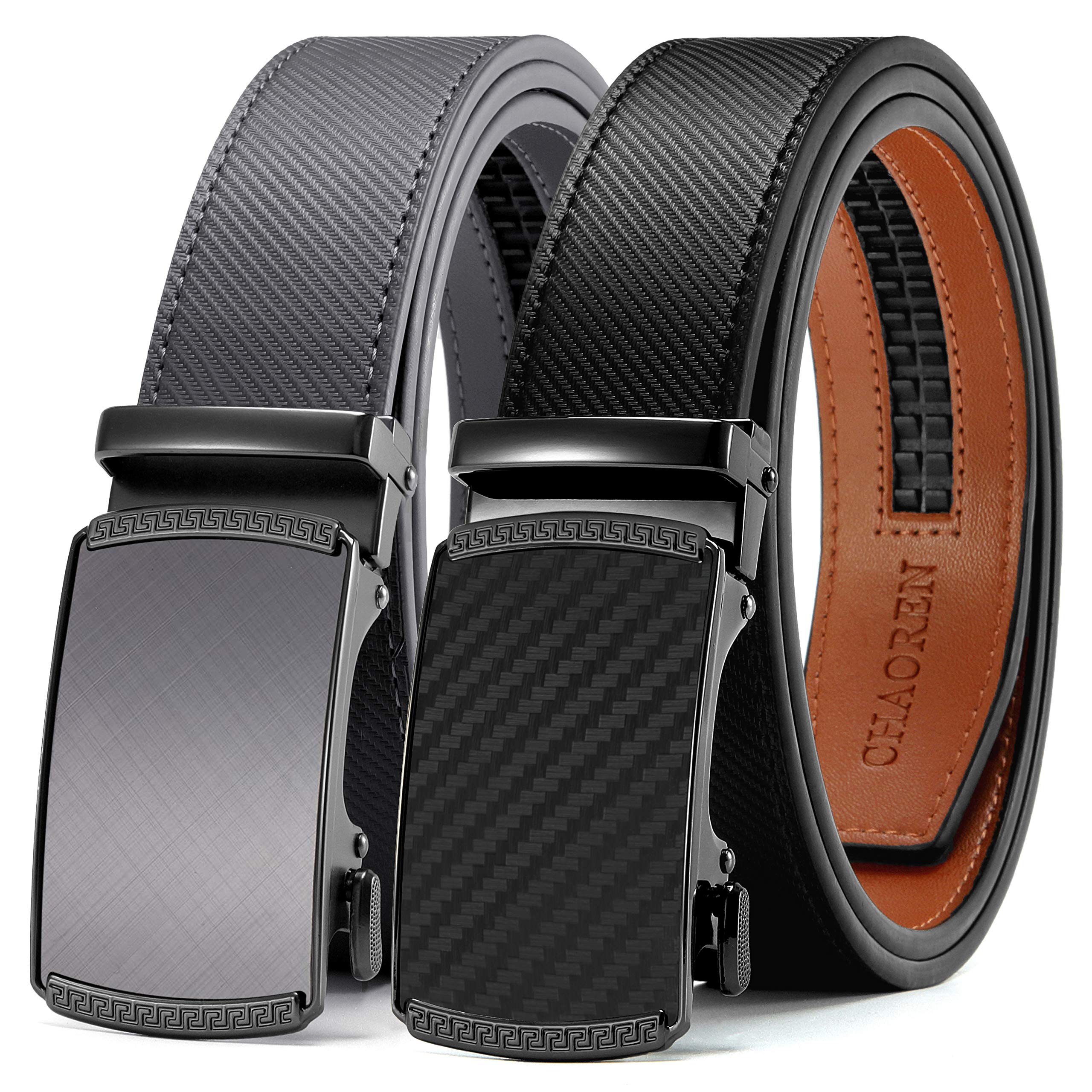 Snapklik.com : CHAOREN Leather Ratchet Belt Men 2 Pack - Customizable ...