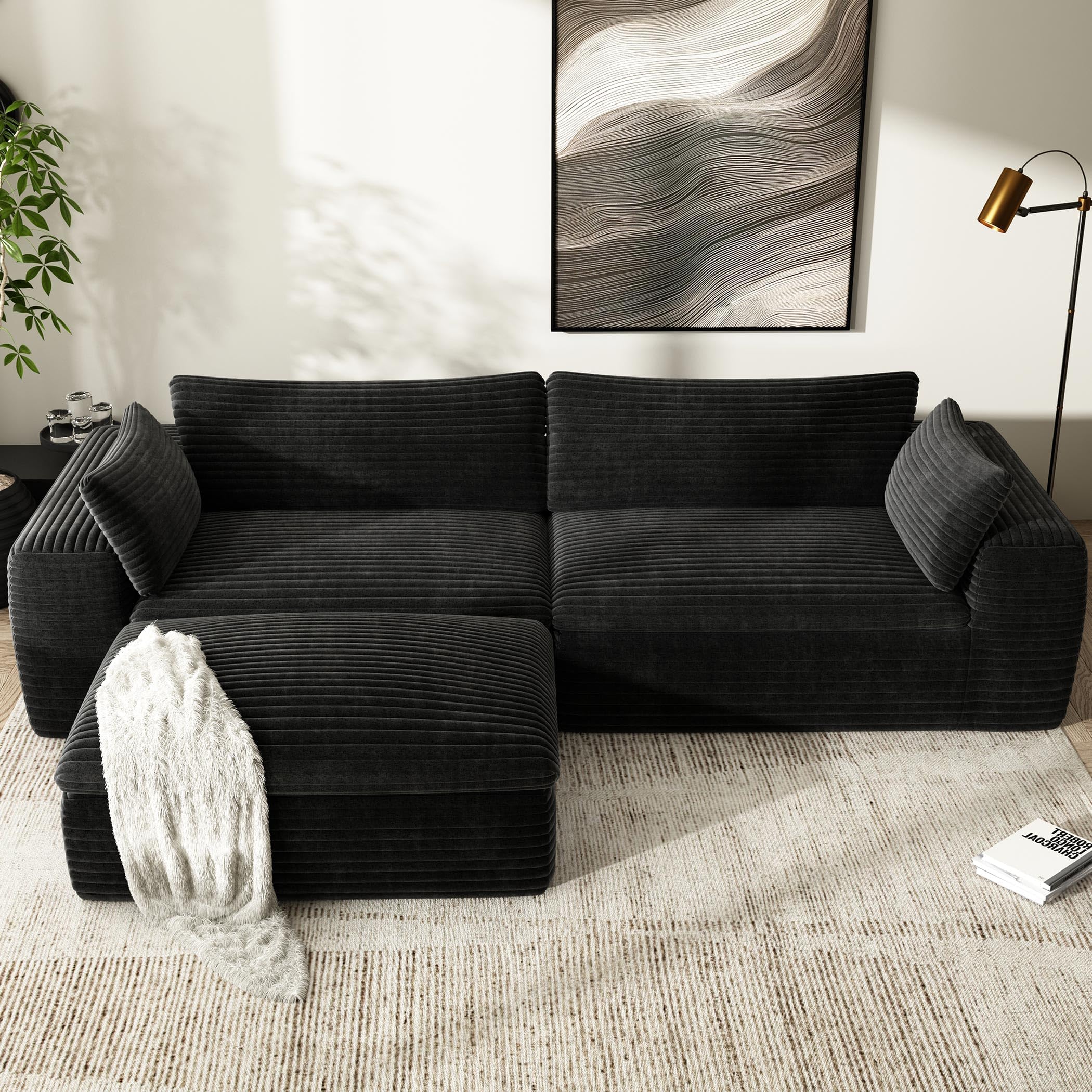 Amazon.com: HOMFINE Folding Modular Sectional Sofa with Bed, Folding ...