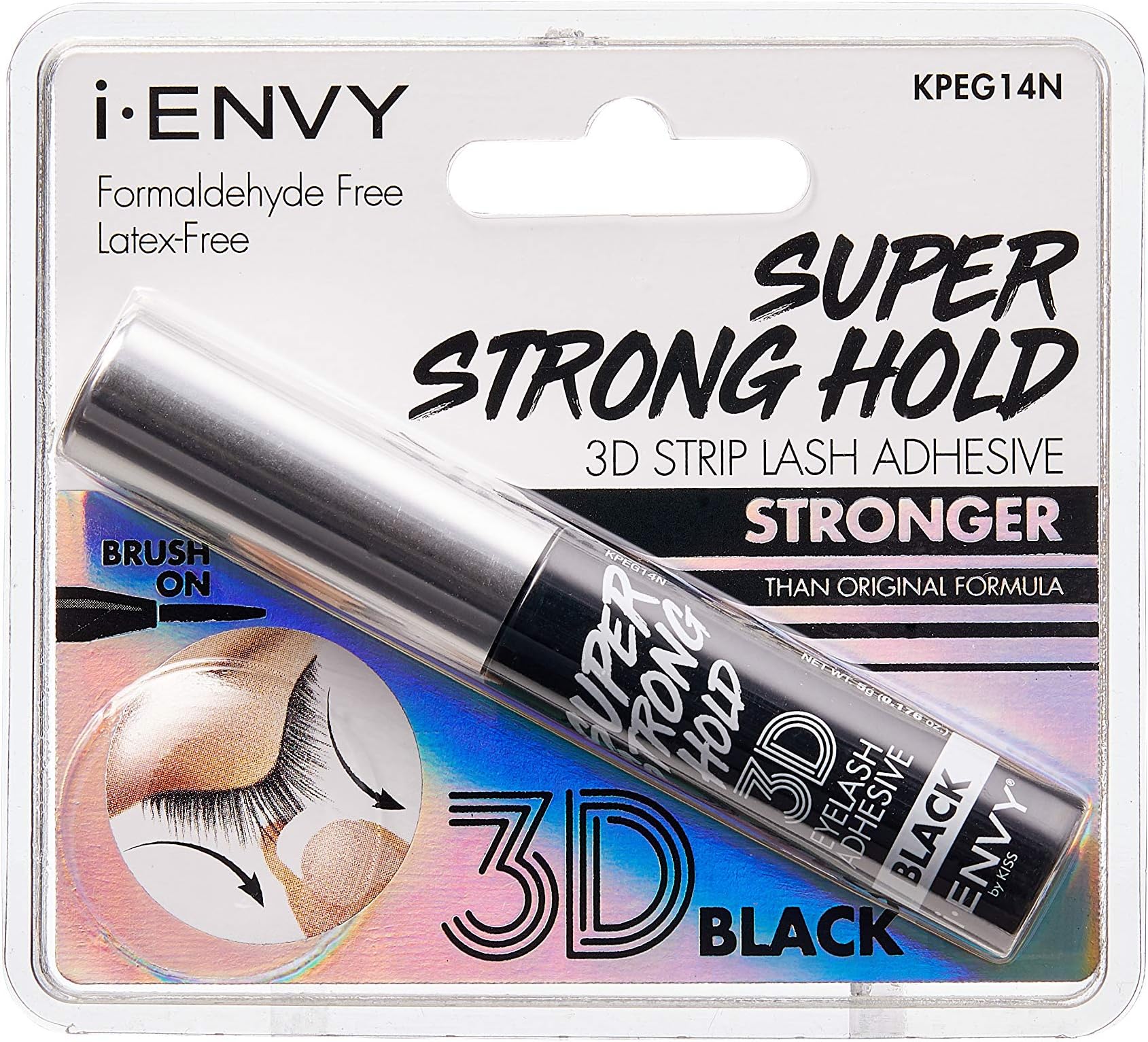 Amazon.com: i-Envy Super Strong Hold 3D Strip Lash Glue Brush-On False ...