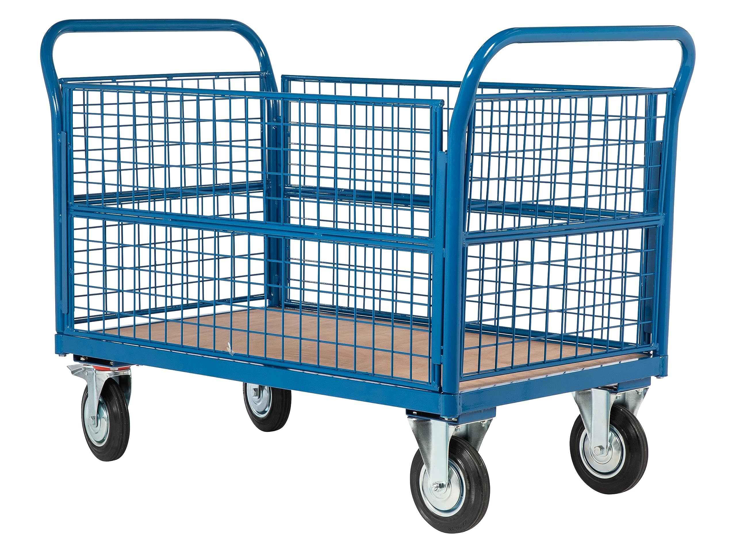 Flatbed Platform Trolley, Heavy Duty Steel Dolly Cart on Wheels with ...