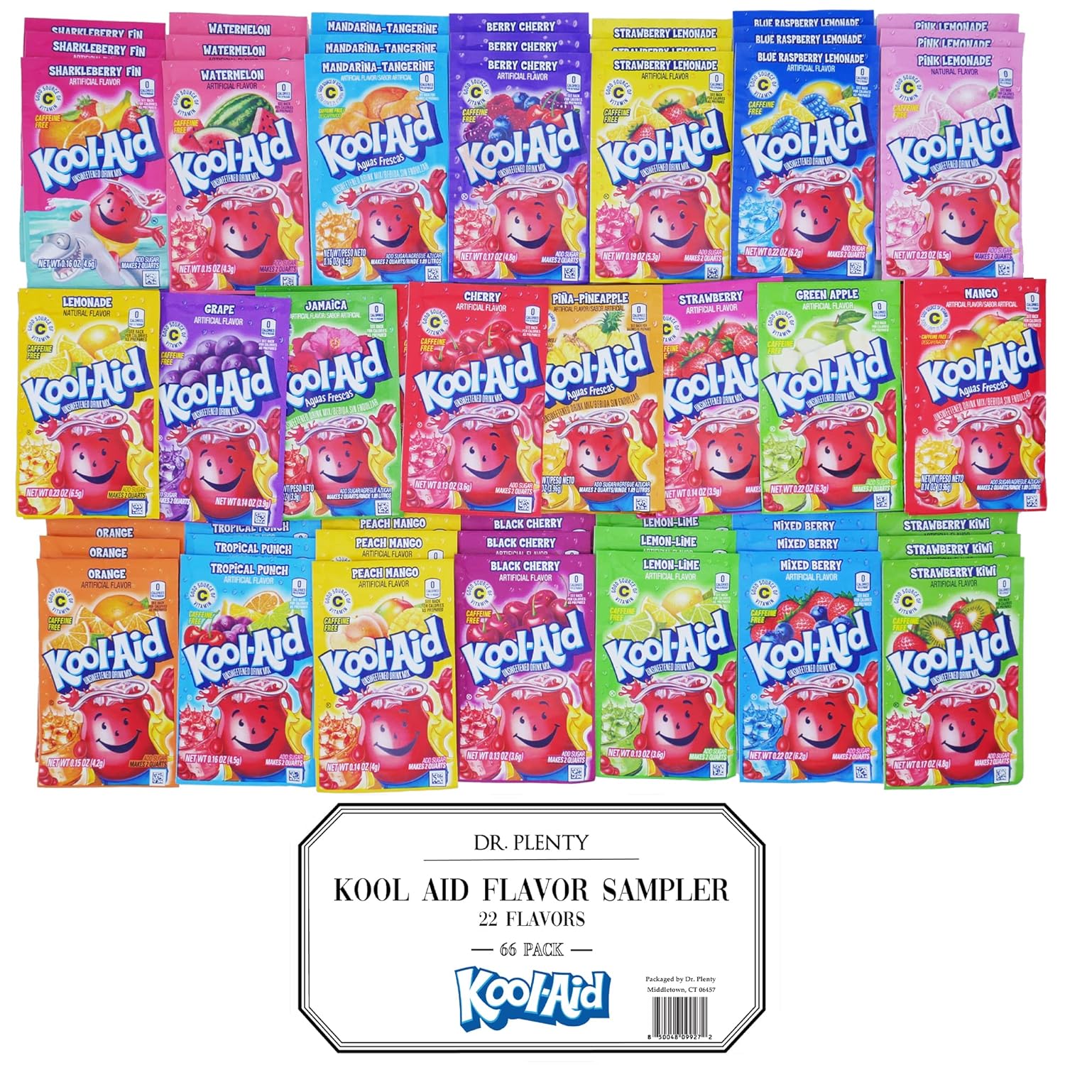 Amazon.com : Kool Aid Packets Supreme Variety (22 Flavors, 66 Packets ...