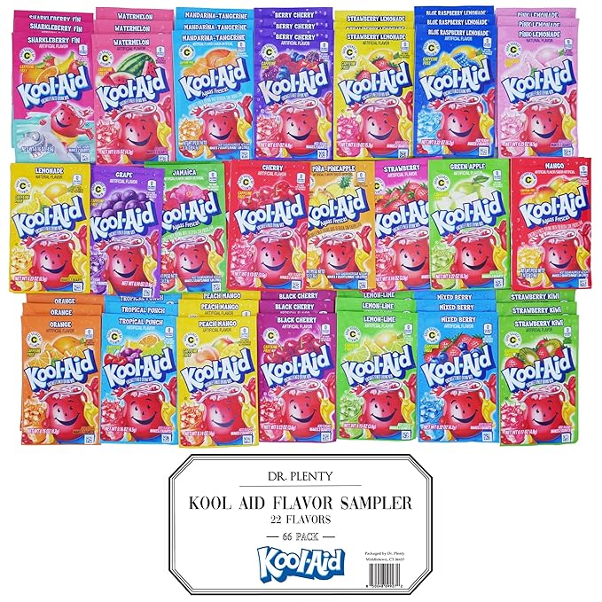 Amazon.com: Kool Aid Packets Supreme Variety (22 Flavors, 66 Packets ...