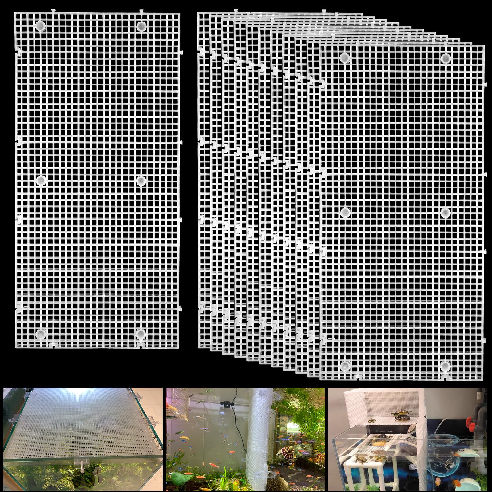 Amazon.com : Weramics Plastic Egg Crate Grip Panel Fish Tank Divider ...