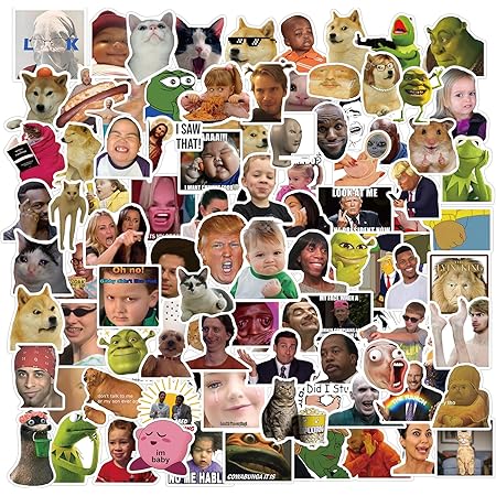 Amazon.com: (122 Pcs) Funny Meme Vinyl Stickers Pack, Vine Stickers for ...