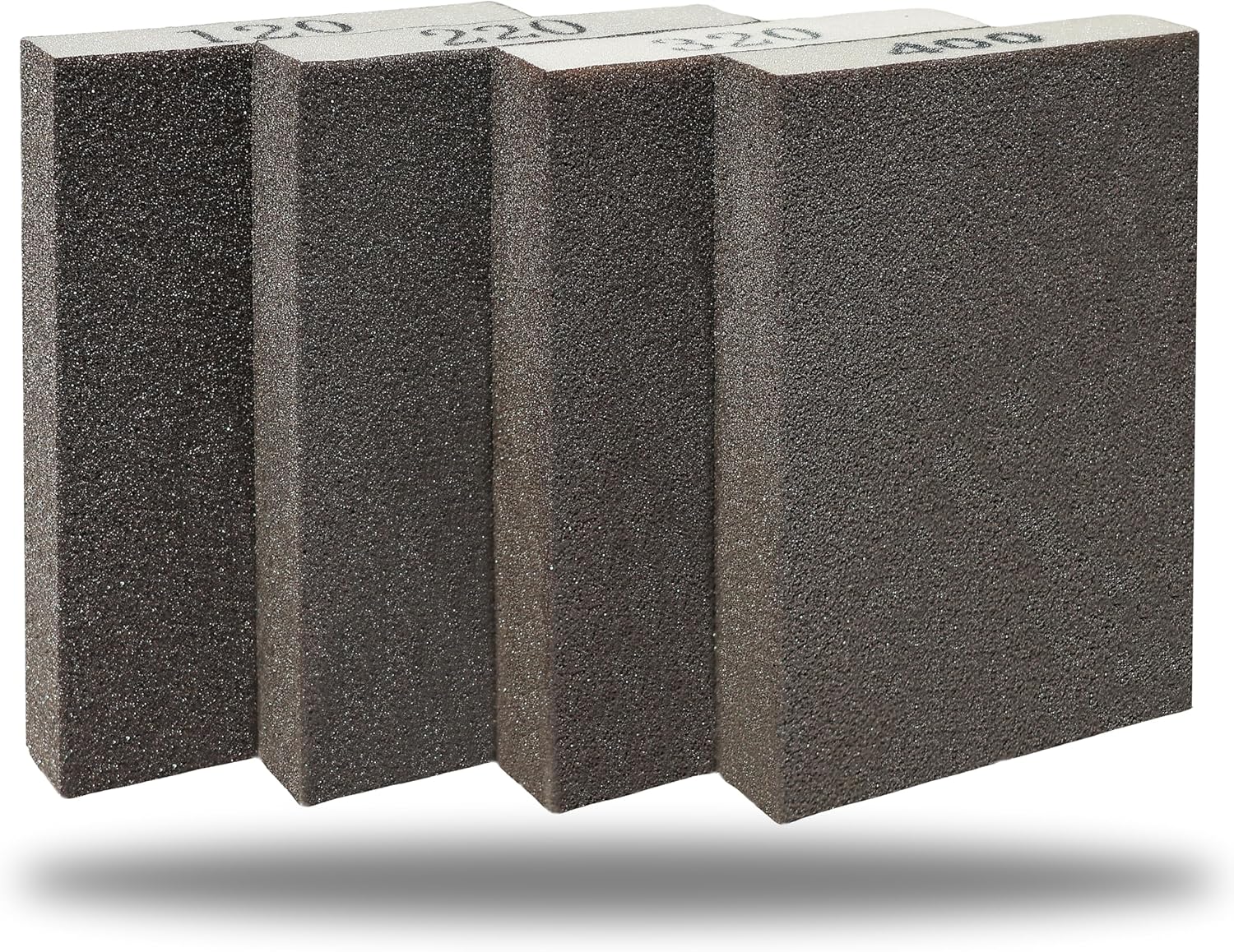 Amazon.com: 4 Pack Hand Sanding Sponge Set -120 220 320 400 Grit ...