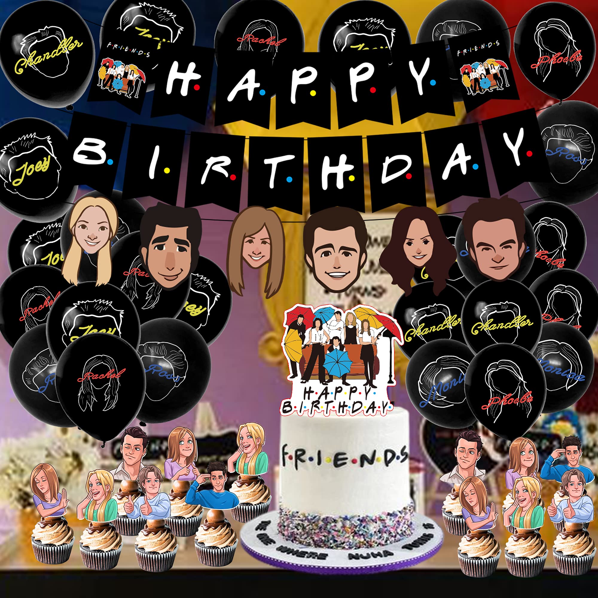 106 Pcs Friends Themed Party Decorations Friends Party Decorations ...