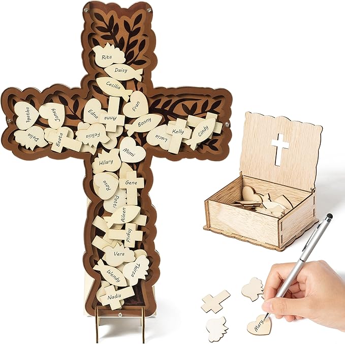 Amazon.com: WATINC 50Pcs First Communion Cross Guest Book Alternative ...