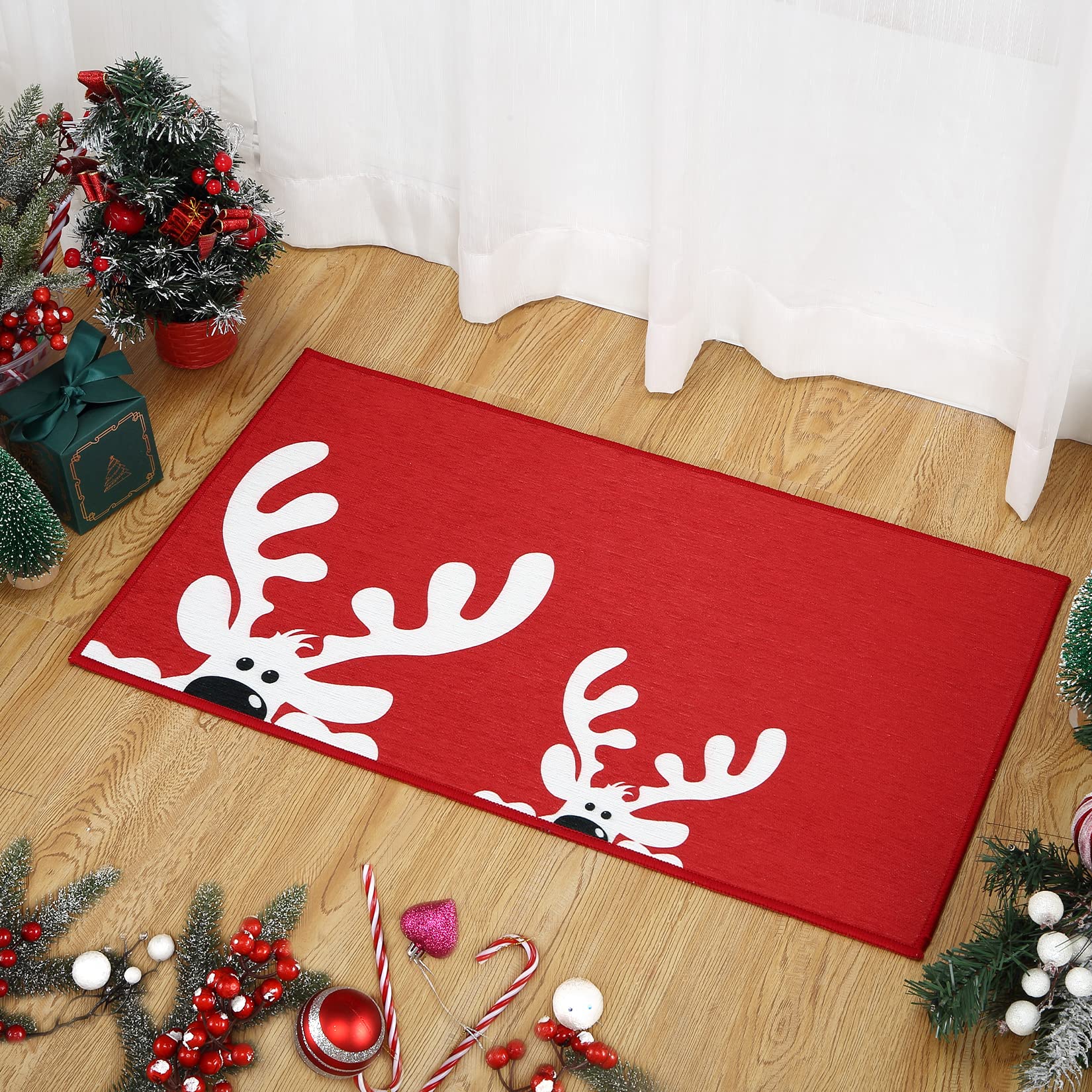 CAROMIO Floor Mats Xmas Front Door Welcome Mat Outdoor Indoor ...