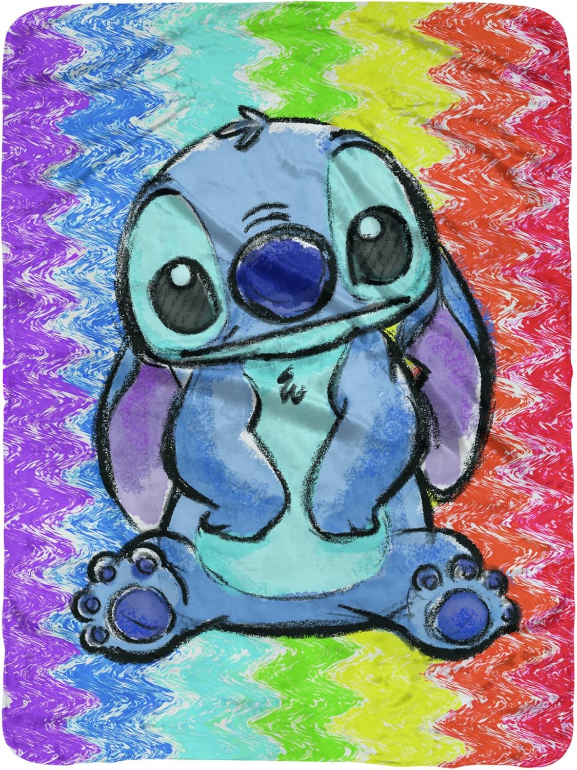 Amazon.com: Disney Lilo and Stitch, “Crayons” 46 60-inch Micro Raschel ...