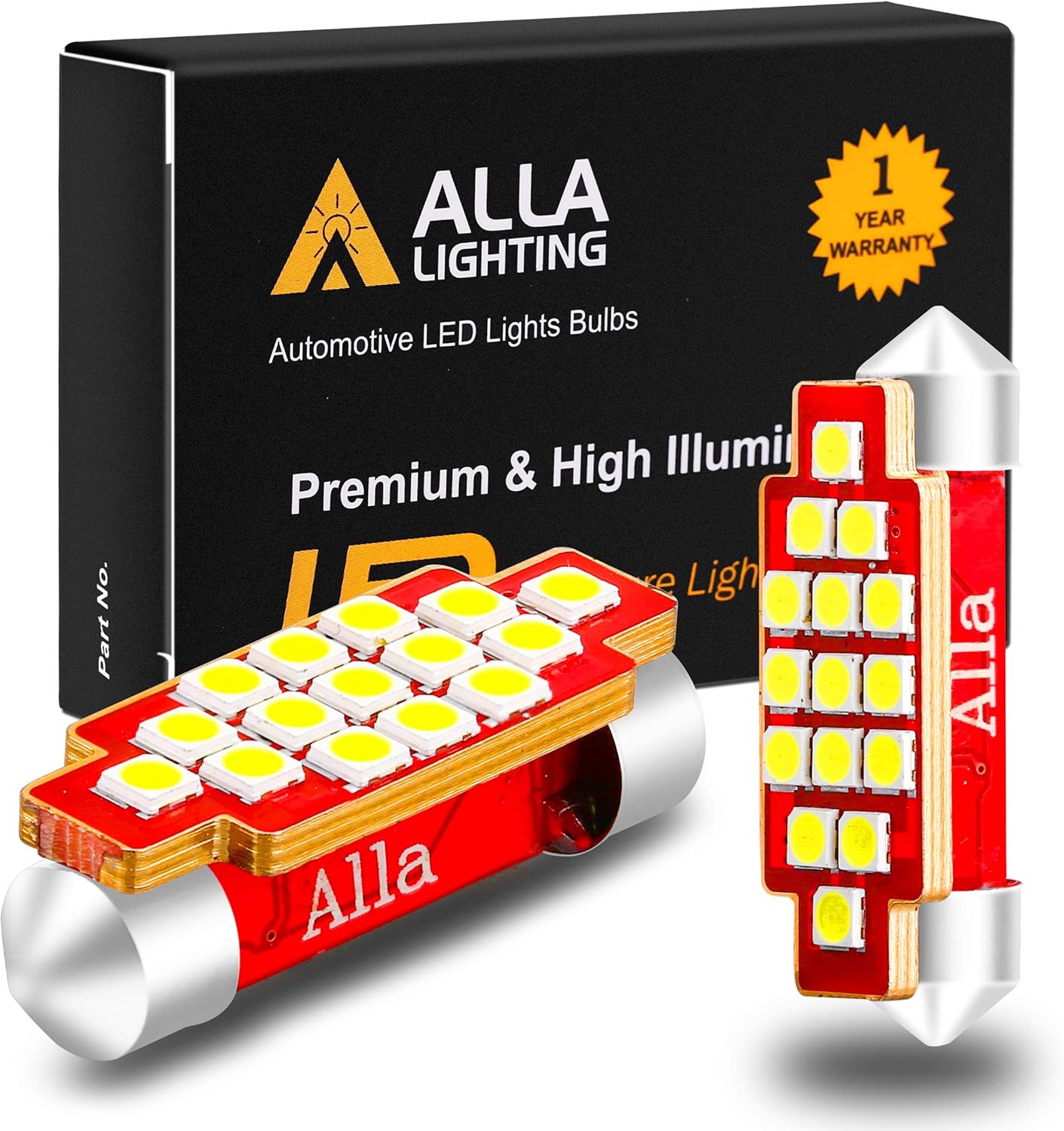 Amazon.com: Alla Lighting CANBUS Festoon 578 211-2 LED Bulbs Super ...