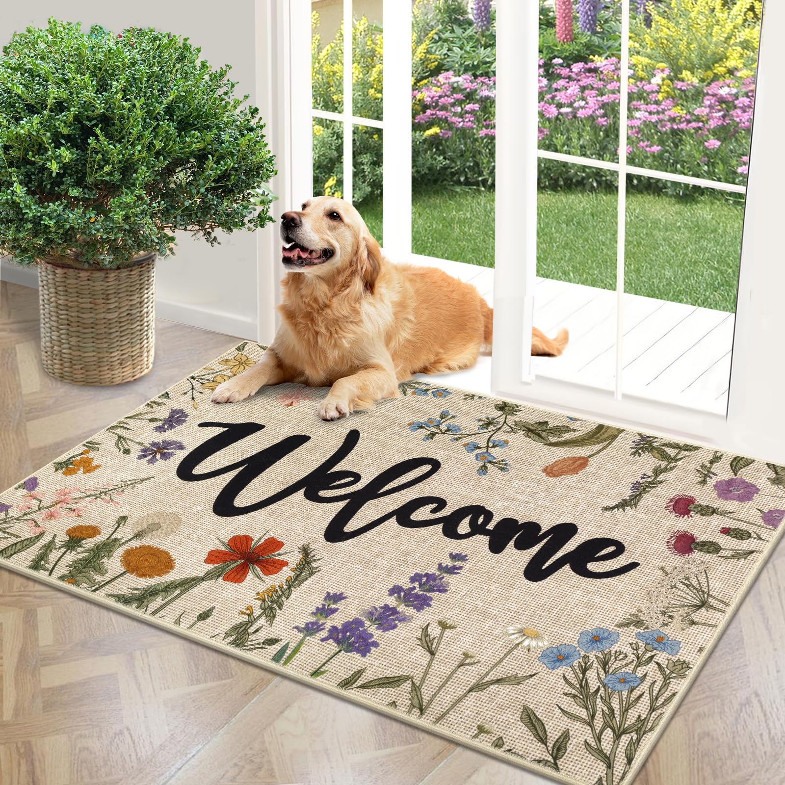 Amazon.com: Vaukki Indoor Doormat, Non Slip Mud Trapper Entryway Rug ...