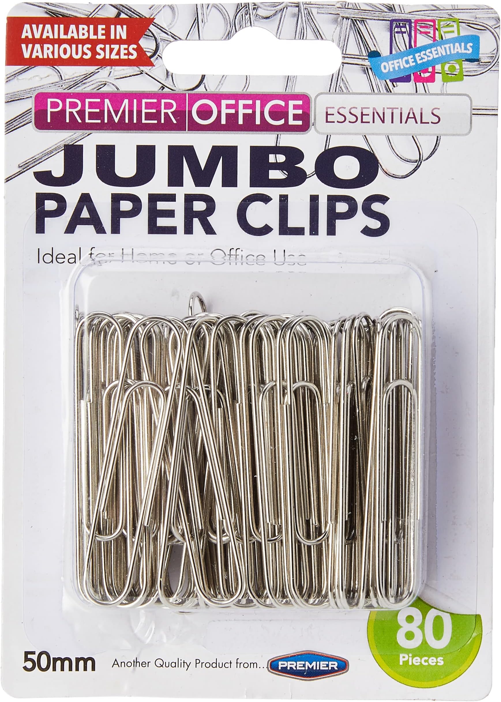 Jumbo Paper Clips, 50mm Paper Clip, 200 pcs Large Paperclips : Amazon ...