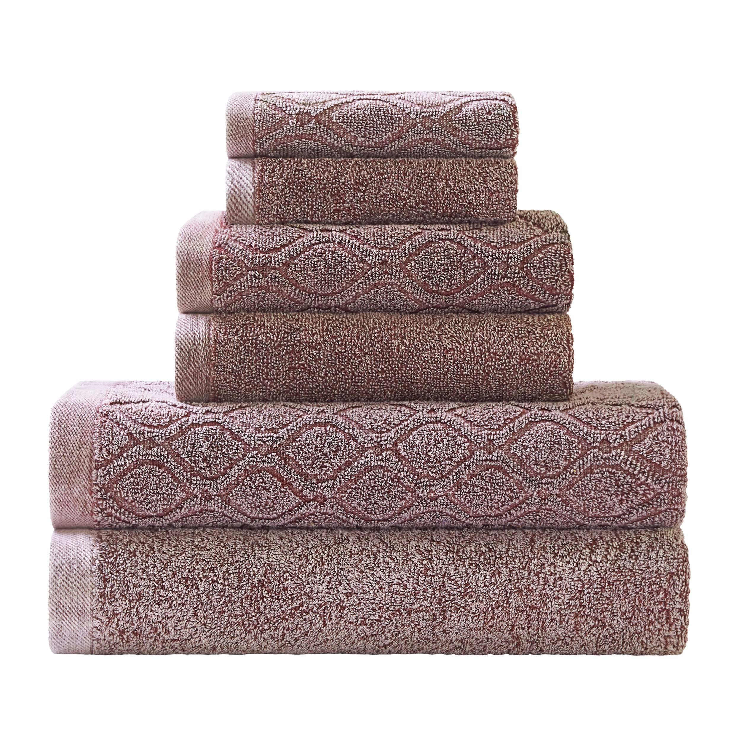 Amazon.com: Superior Denim Wash 100% Cotton 550 GSM 6 Piece Bath Towel ...