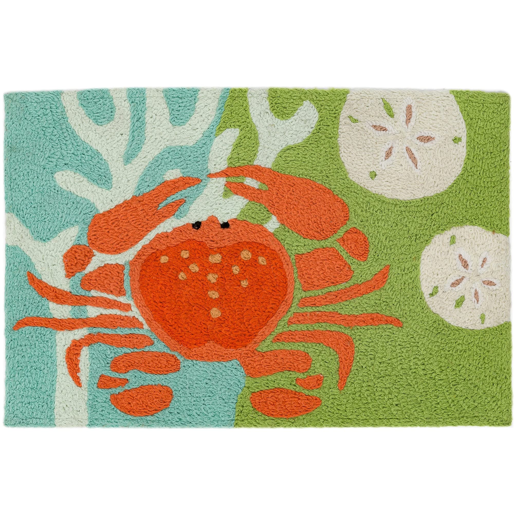 Amazon.com: Coastal Red Crab with Coral Jellybean Accent Area Rug ...