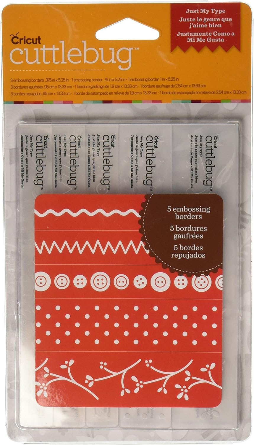 Cricut Cuttlebug Emboss A2 Border Just My Type Folder : Amazon.co.uk ...