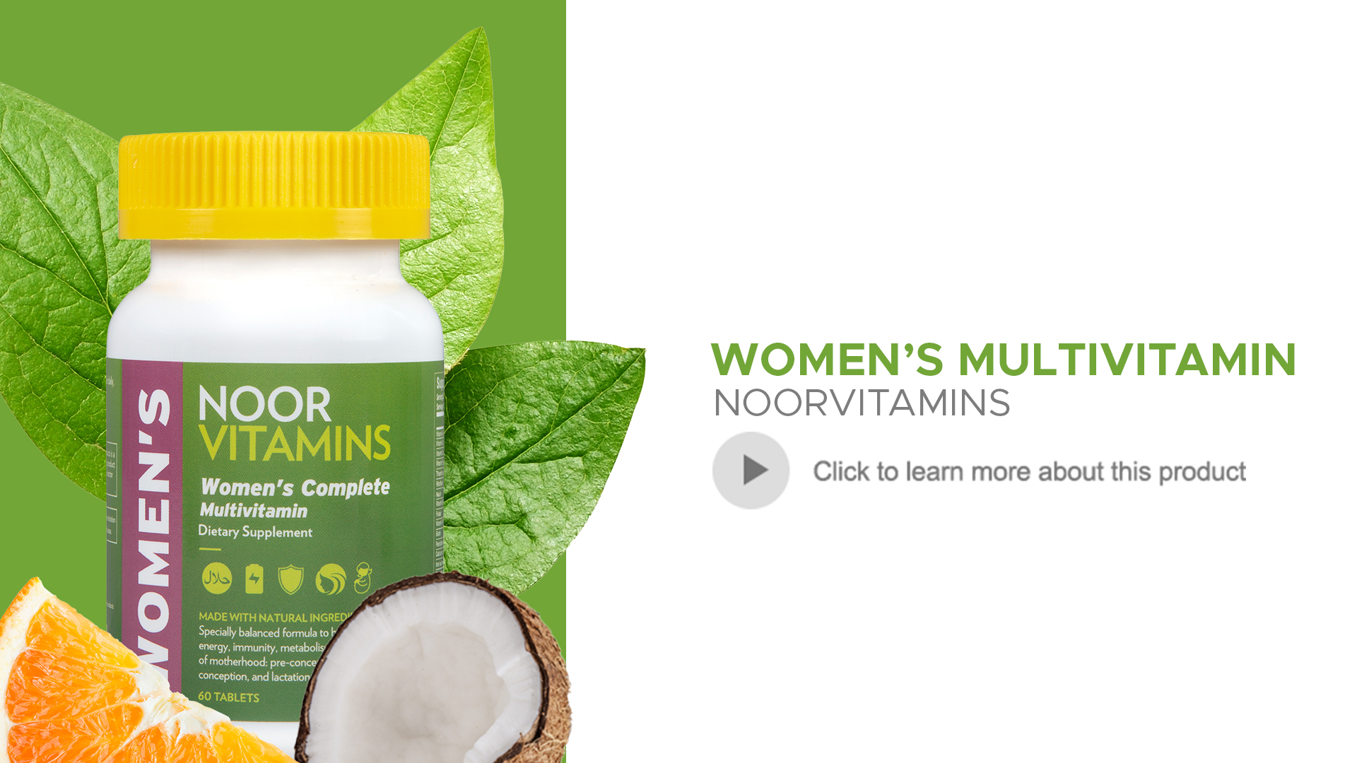 Snapklik.com : Noor Vitamins Halal Womens Multivitamin & Mineral I Once ...