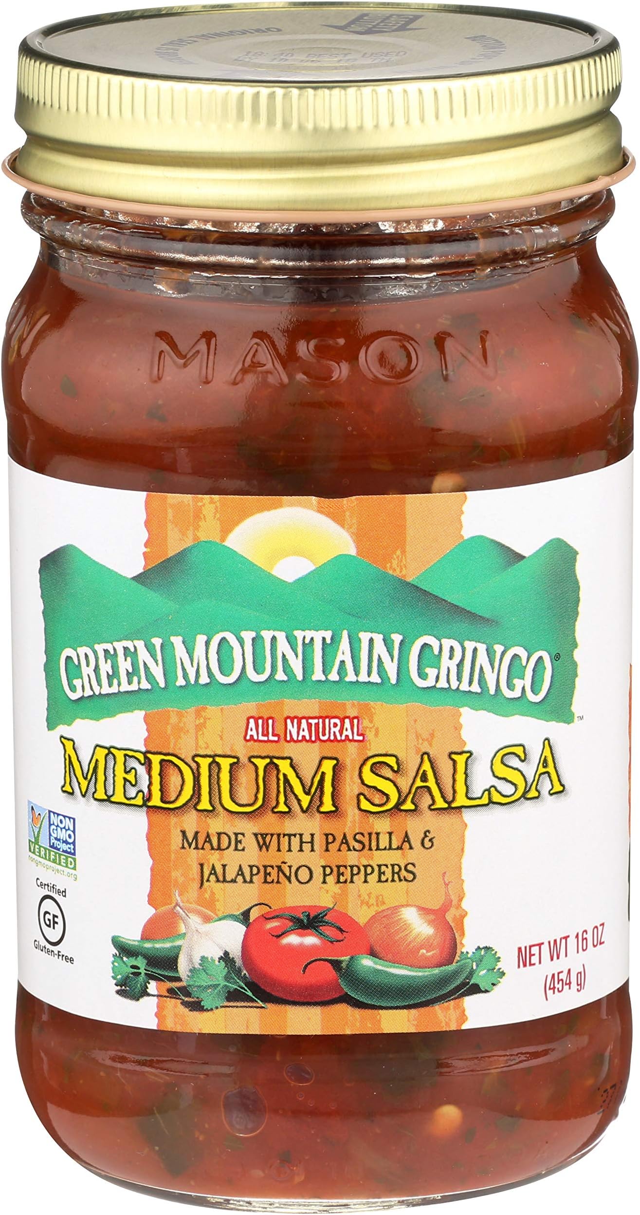 Amazon.com: Green Mountain Gringo, Medium Salsa, 16 oz