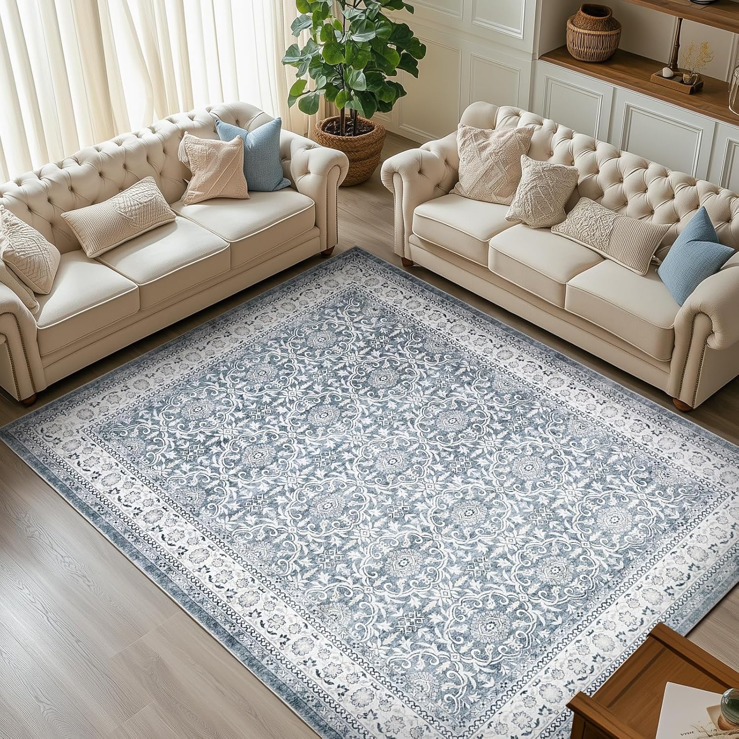 Amazon.com: jinchan Floral 6x9 Area Rugs for Living Room - Machine ...