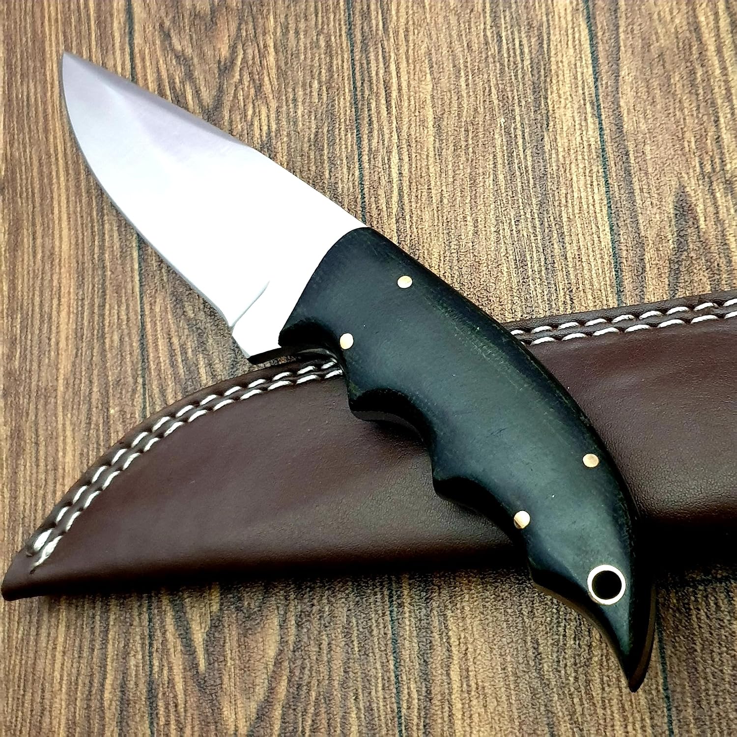 BZ-84 Bushcraft Cuchillo con funda de cuero – Cuchillos de camping ...