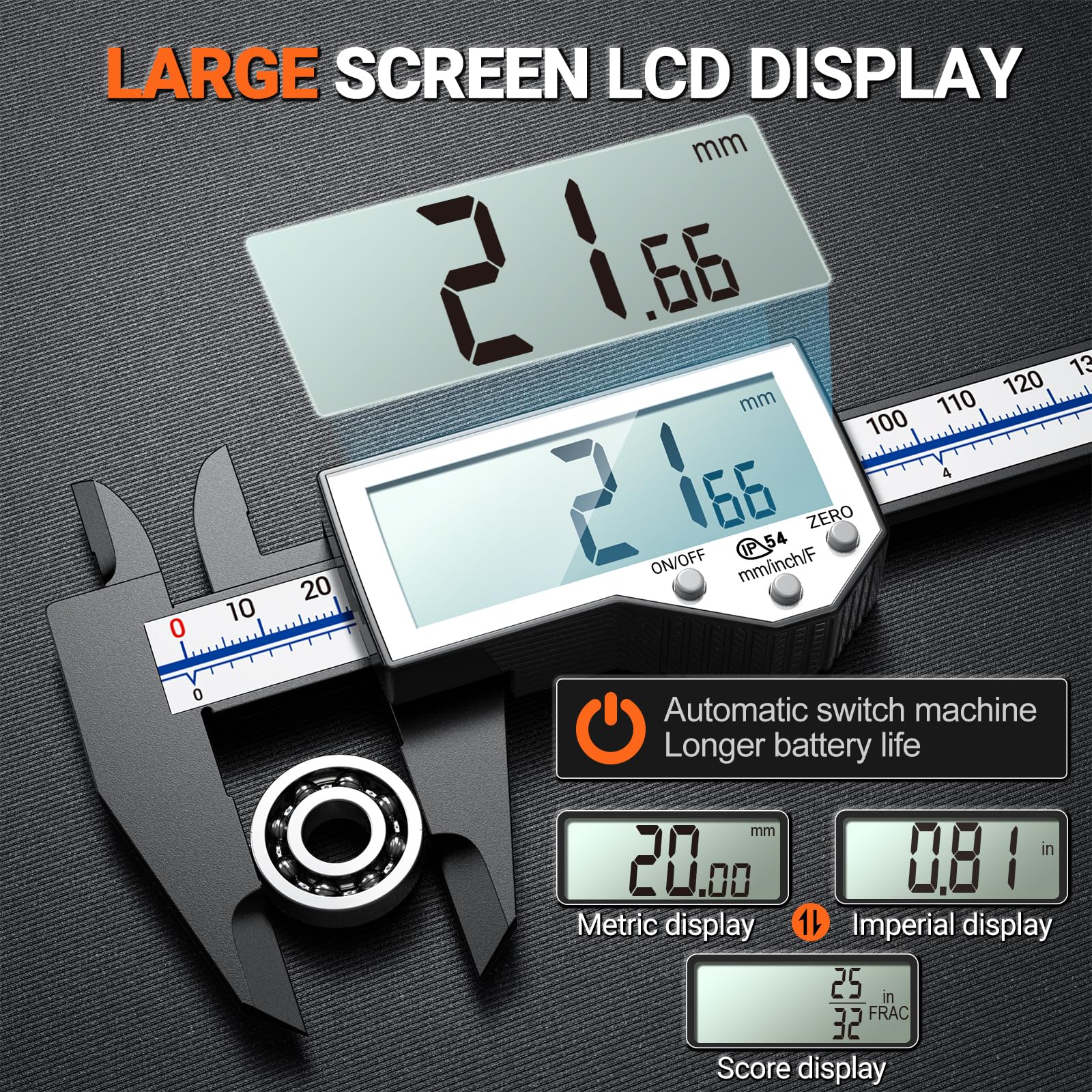 Snapklik.com : Preciva 6 Inch Digital Caliper, High Precision Measuring ...