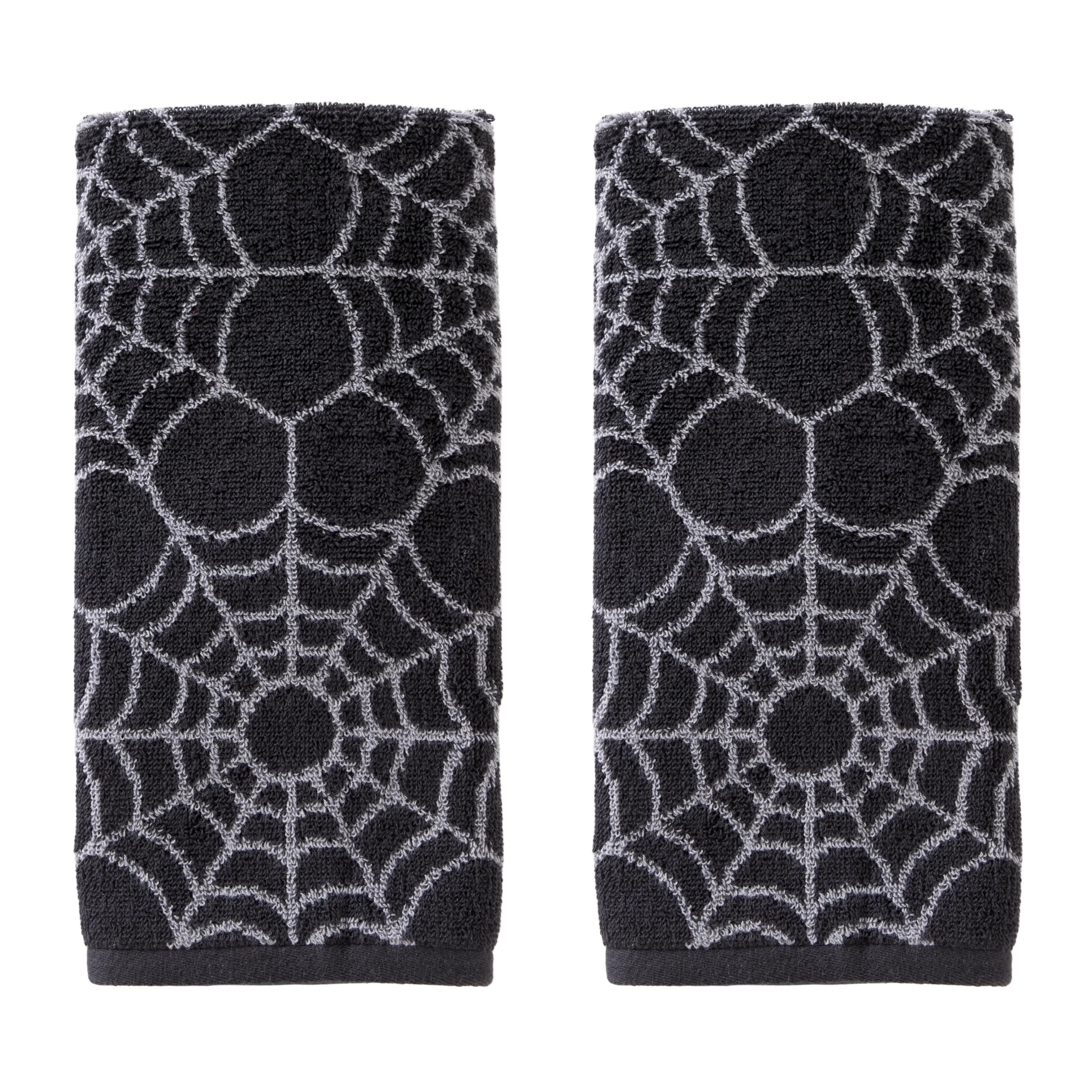 Amazon.com: SKL Home Halloween Spider Web Hand Towel 2pc Set for Bath ...