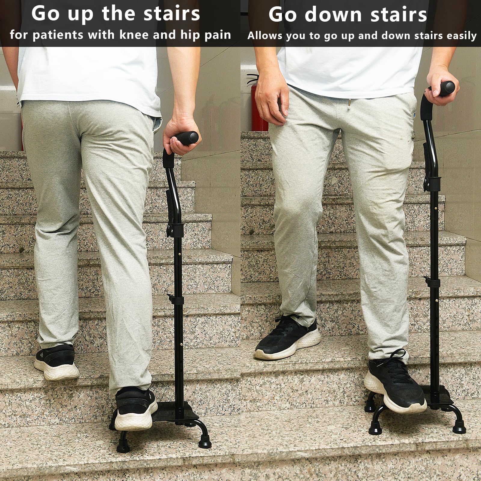 Snapklik.com : YOKABOZE Stair Climbing Assist Cane For Elderly People