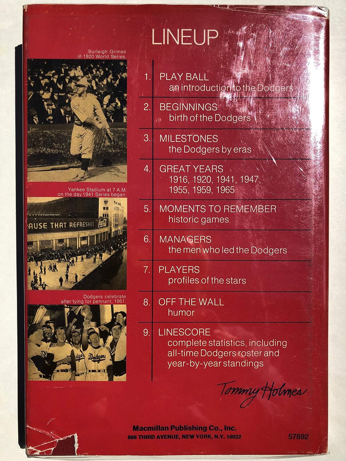 The Dodgers (Baseball's Great Teams Series): Holmes, Tommy ...