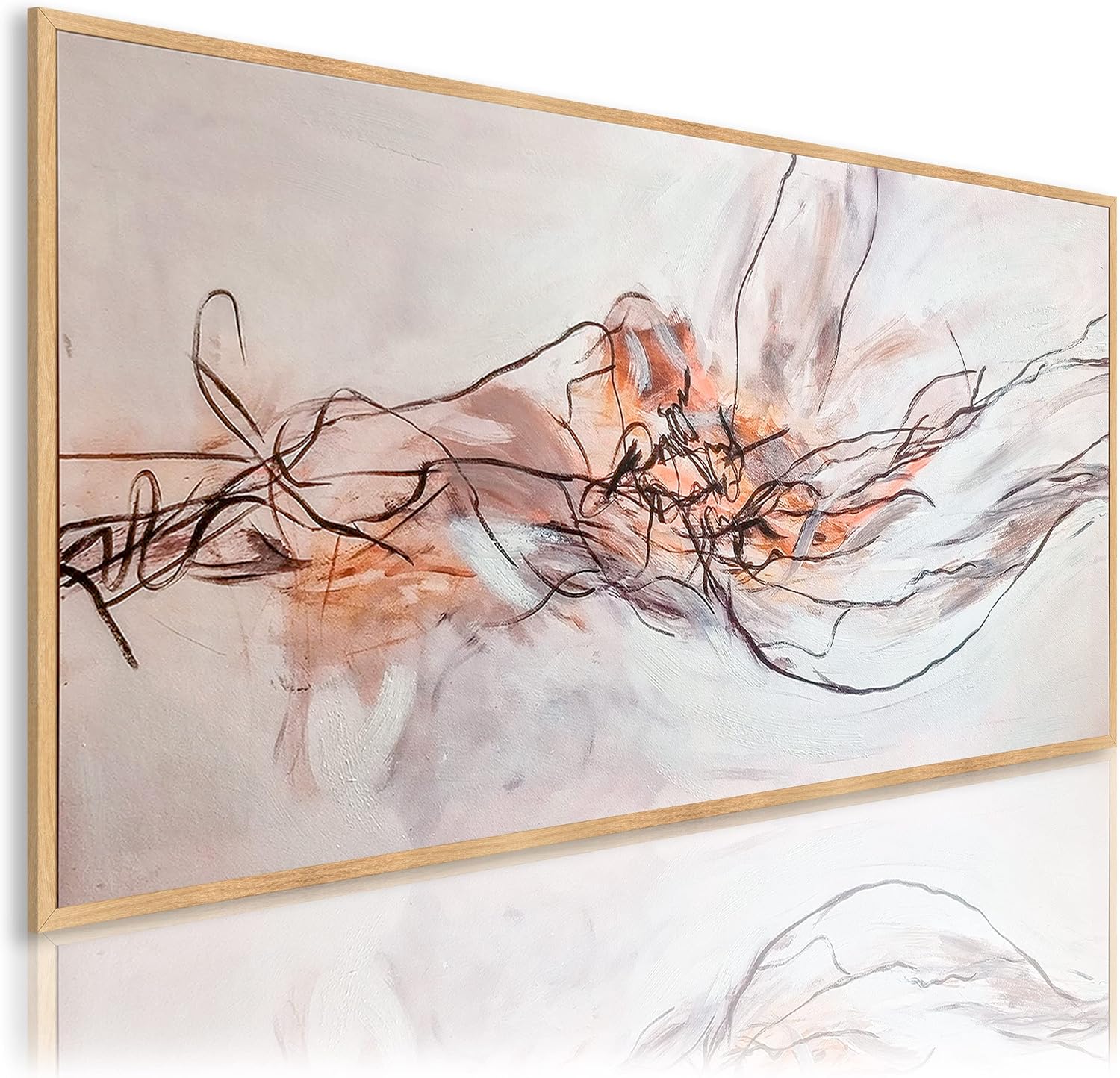 DekoArte - Tableau abstrait peint à la main 140x70 cm SIGNATURE ...