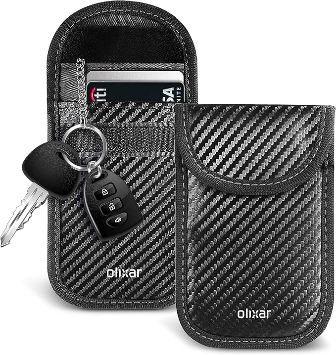 Amazon.com: Olixar Car Key Signal Blocker Case/RFID Pouch - Car Keys ...
