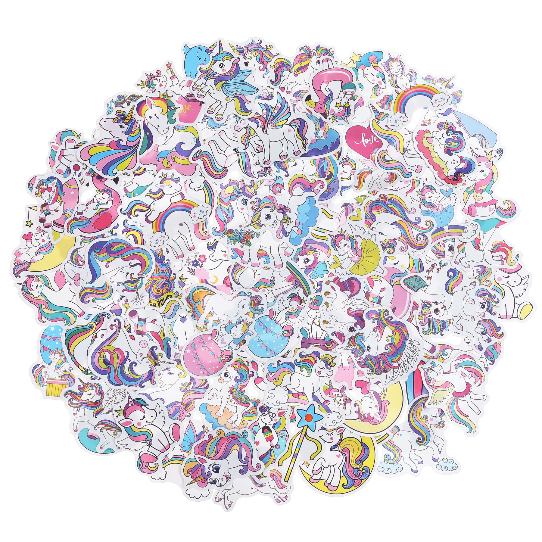 Amazon.com: 100 Pack Unicorn Stickers, Unicorn Party Favors, Birthday ...