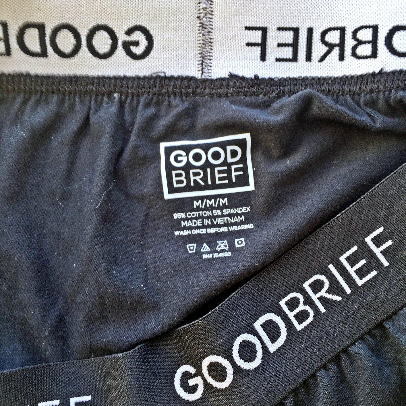 Good Brief Men's 5-Pack Classic Cotton Stretch Knit Boxer Large White ...