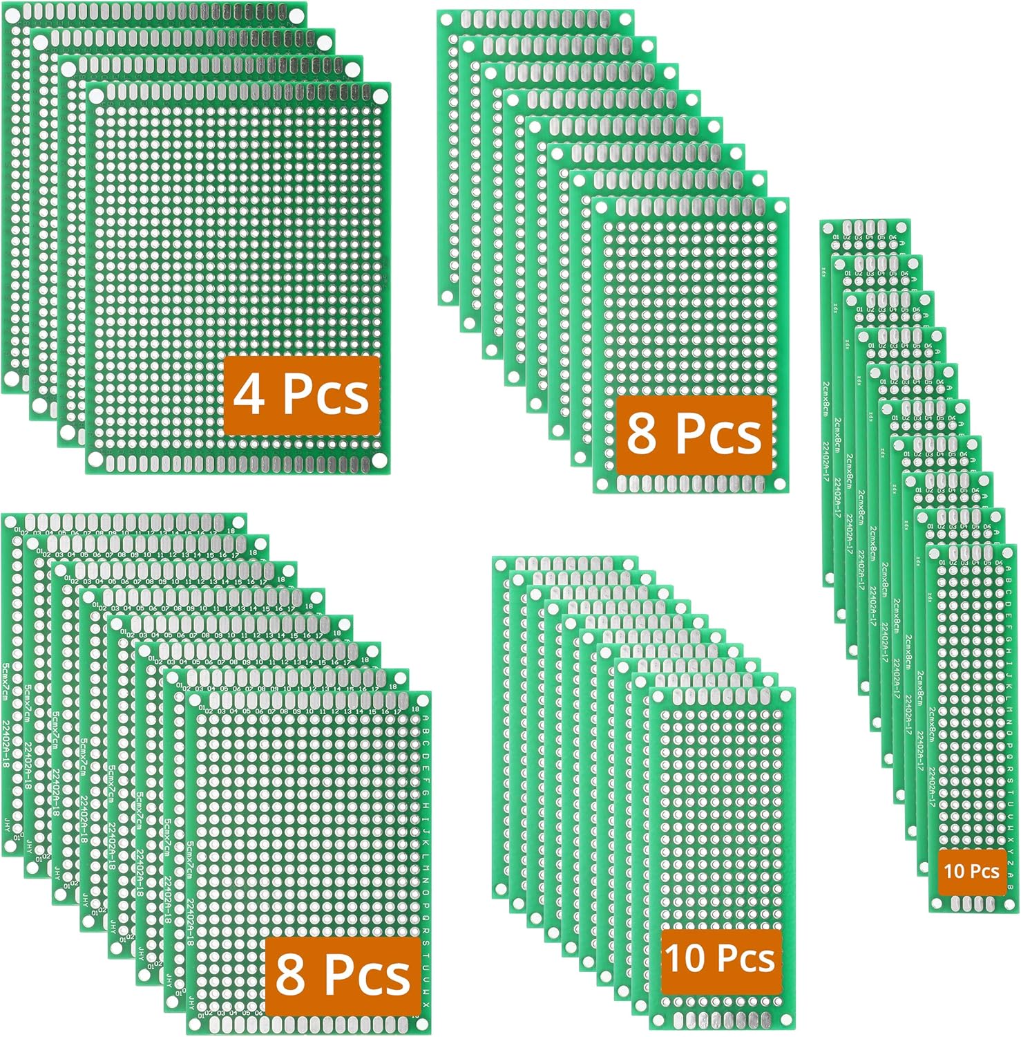 DEYUE 40 PCB Pcs Double-Sided Prototyping PCBs Circuit Boards Kit | 5 ...