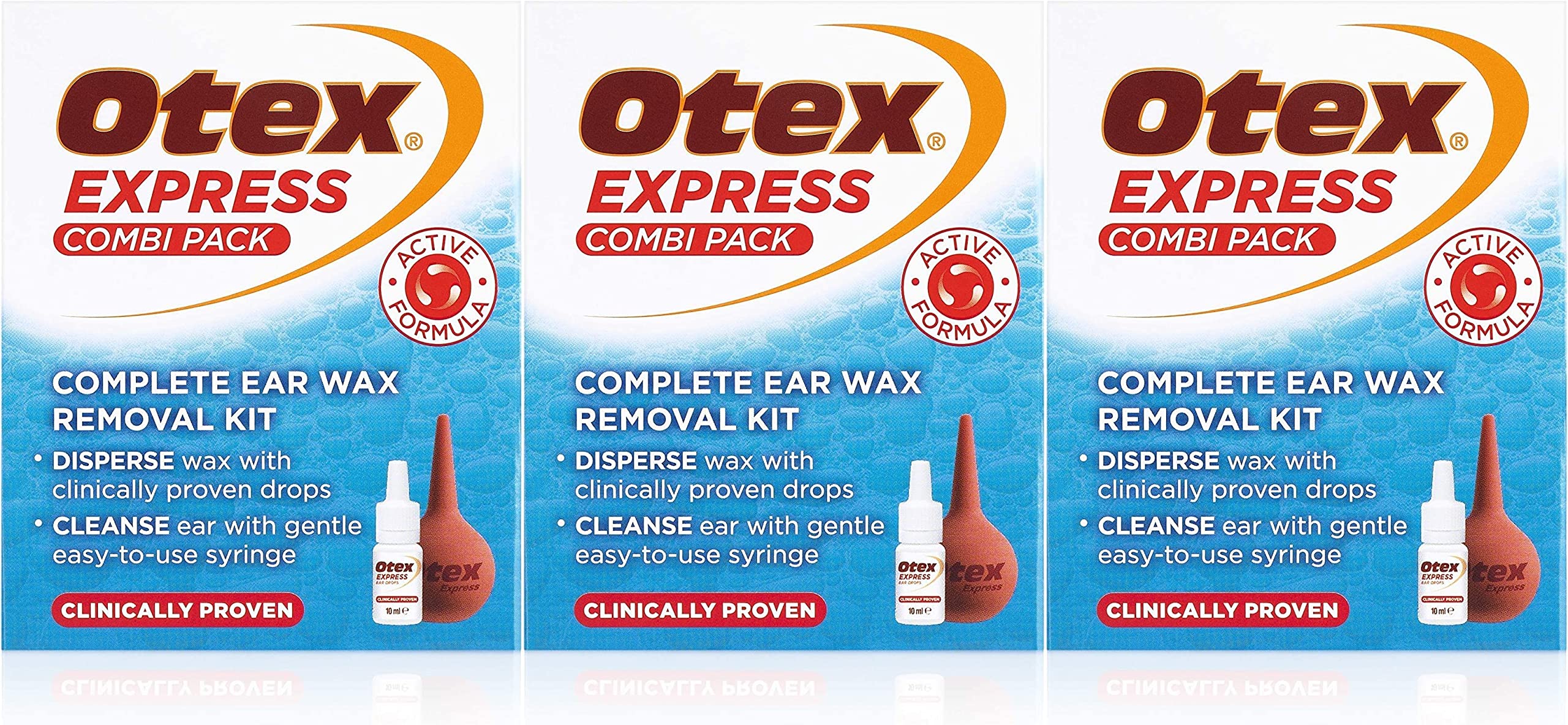 Otex Express Combi Pack, Clinically Proven Ear Wax Removal Kit with ...