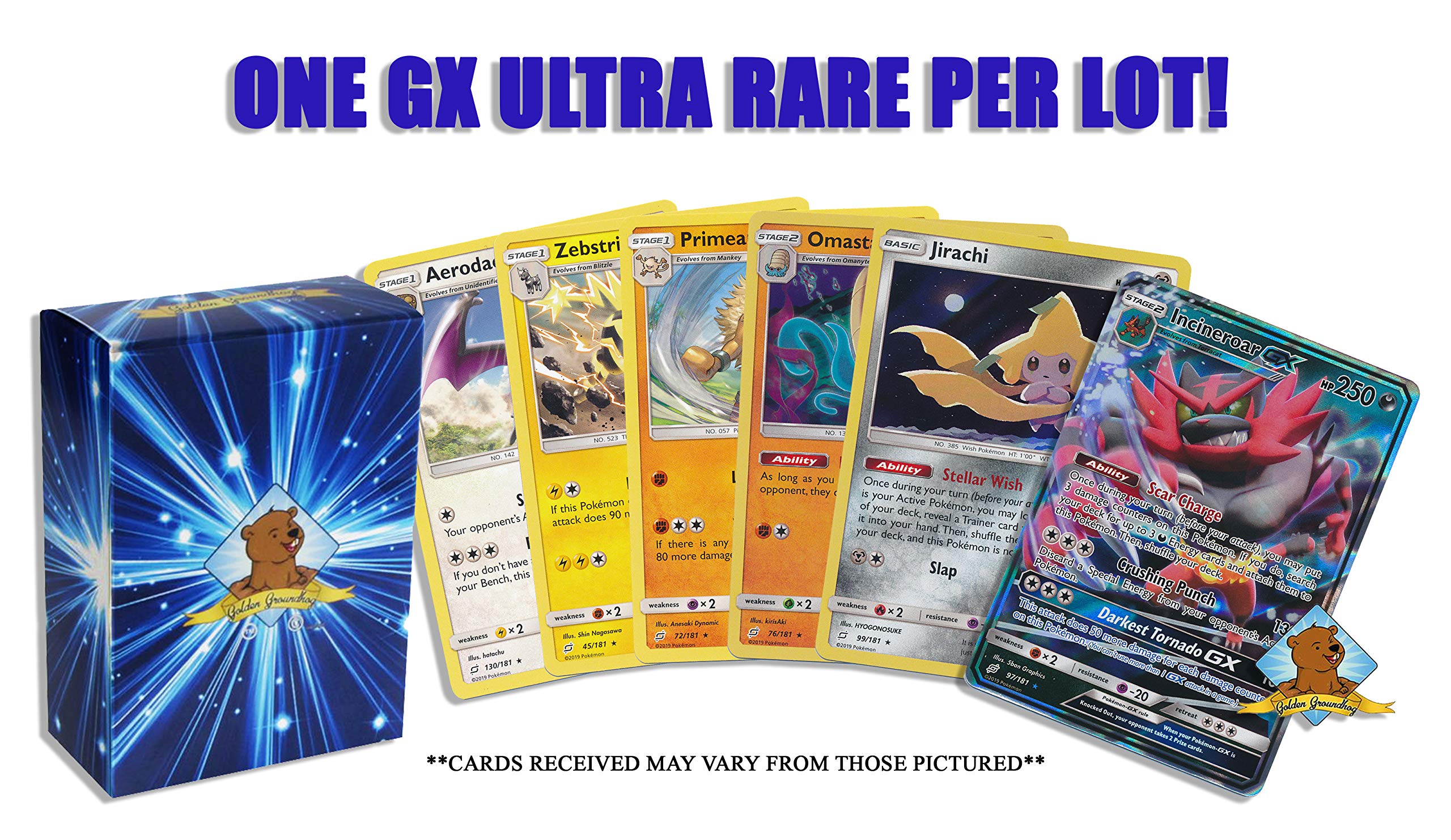 Buy Pokemon 10 Card Lot All Rares Holos and GX Ultra! All Sun & Moon ...