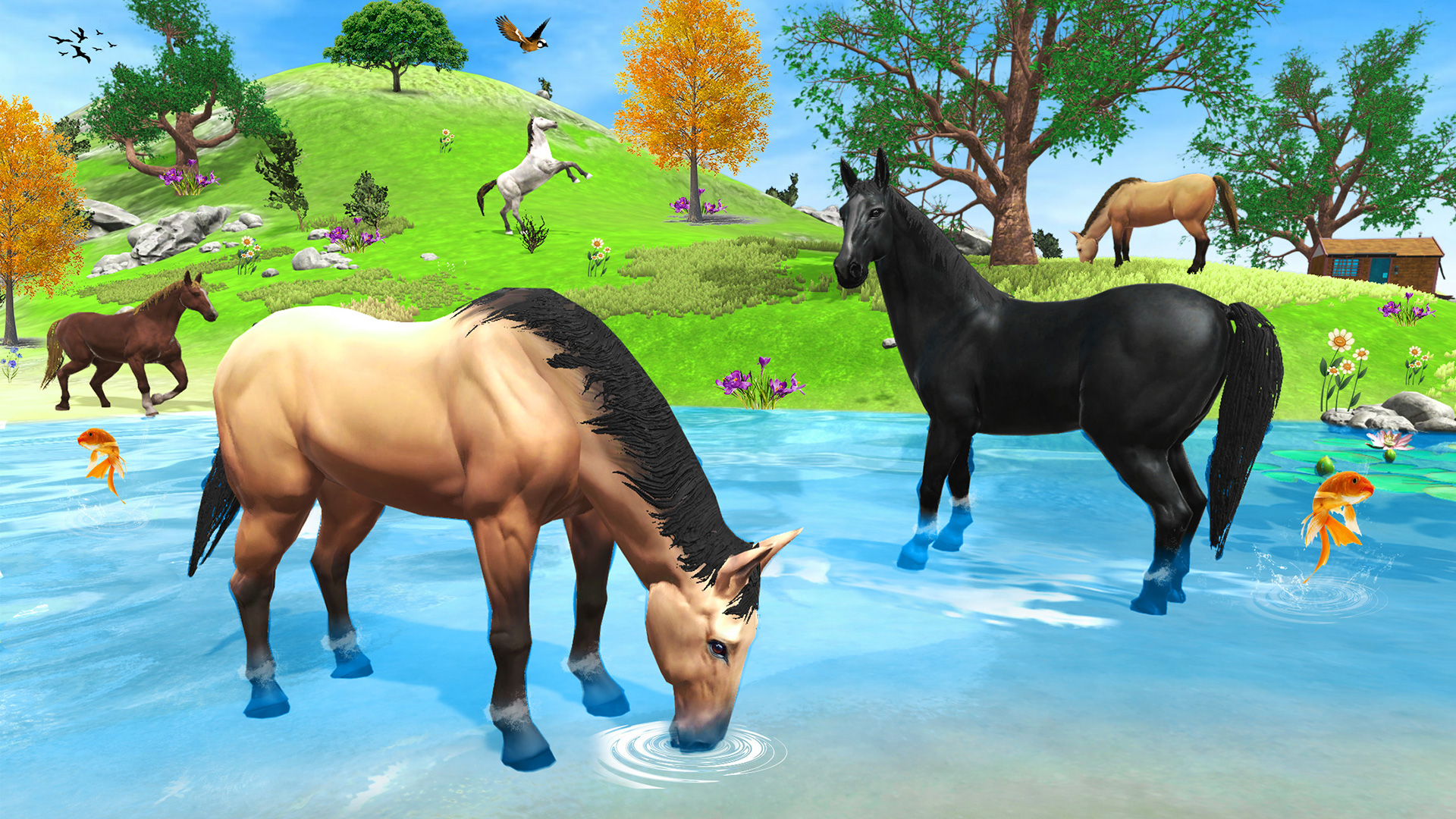 Wild Horse Simulator Free Games For Kids - Virtual Farm Life Horse ...