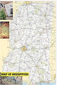 Amazon.com: Home Comforts 36x60 - Poster of Missippissi Large Detailed ...