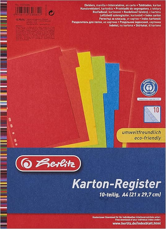 Amazon.com : Herlitz A4 Index Labels - Manila : Office Products